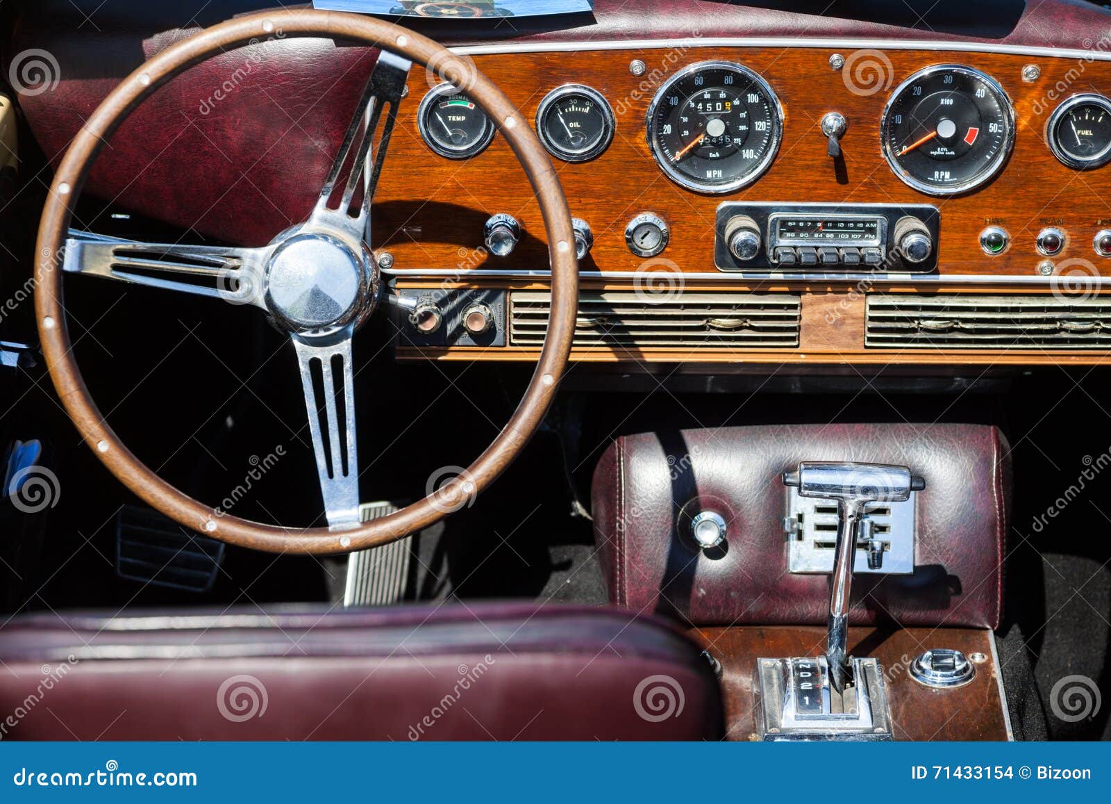 Retro car dashboard stock photo. Image of interior, retro - 71433154