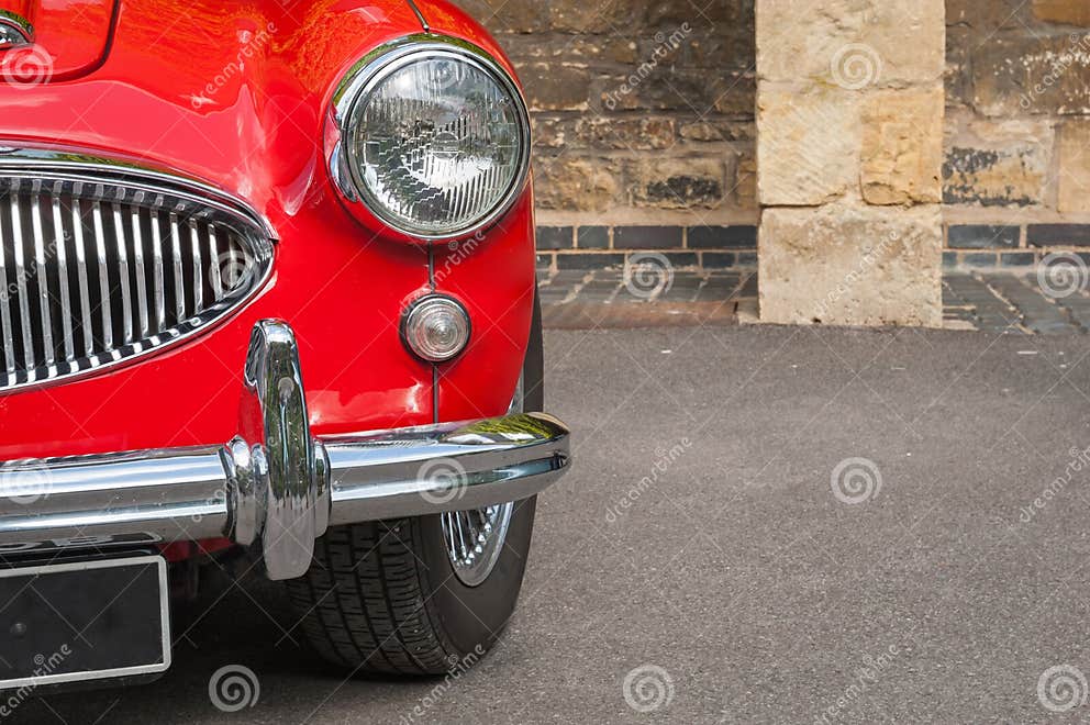 Retro car front panel stock image. Image of chrome, details - 41864961