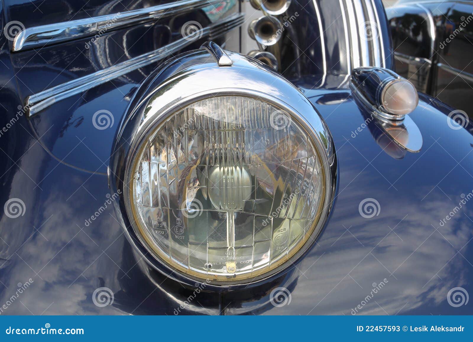 Retro car headlight stock image. Image of drive, design - 22457593