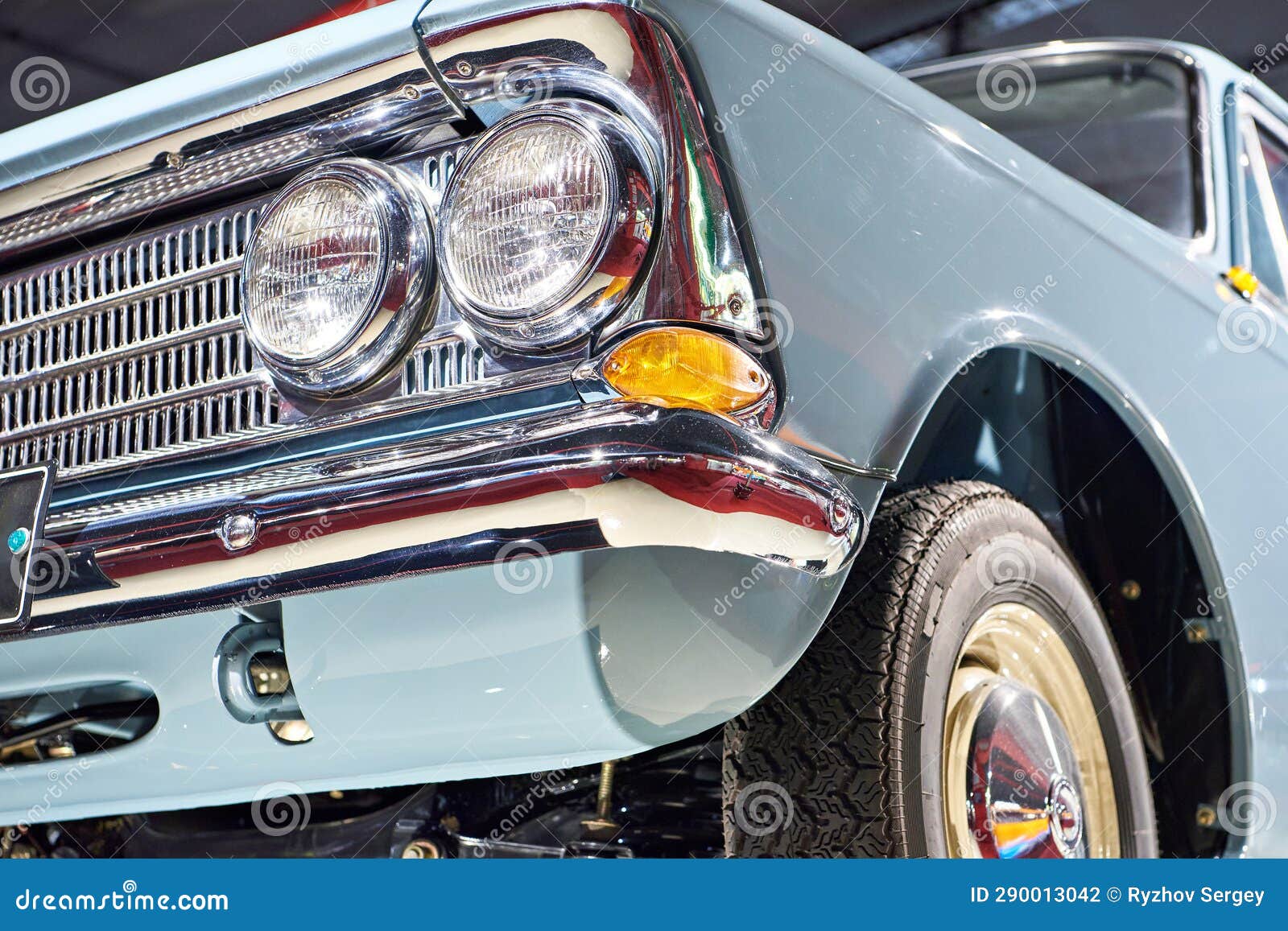 Retro car headlights stock photo. Image of automobile - 290013042