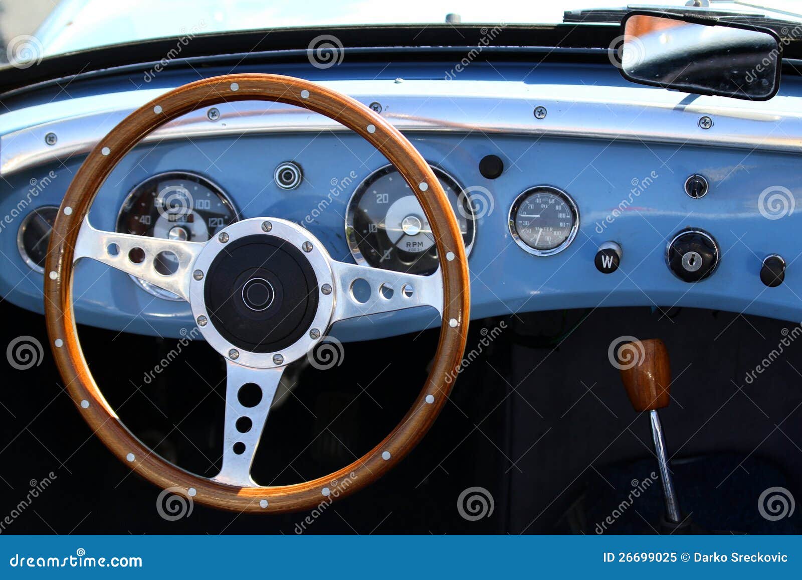 Retro car interior stock image. Image of retro, speedometer - 26699025