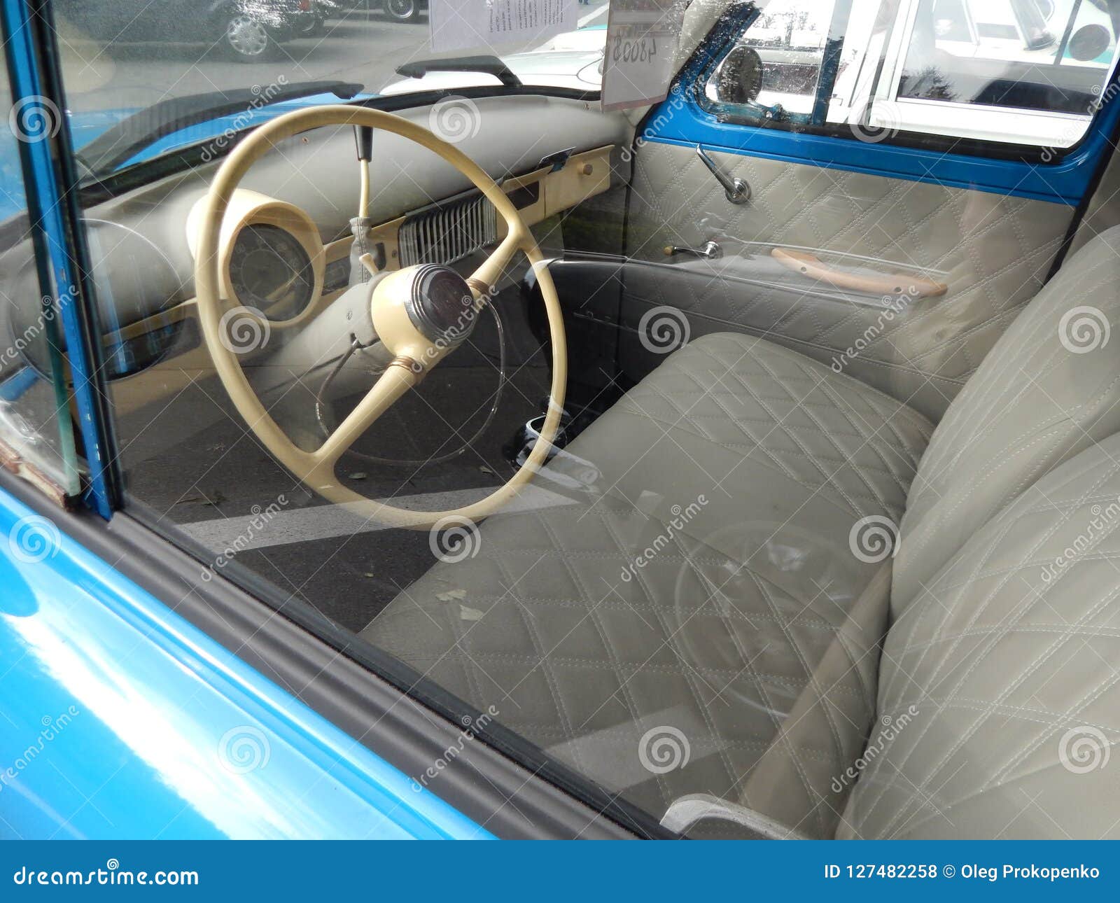 Retro Car Interior Antique Details Stock Photo - Image of auto, design ...