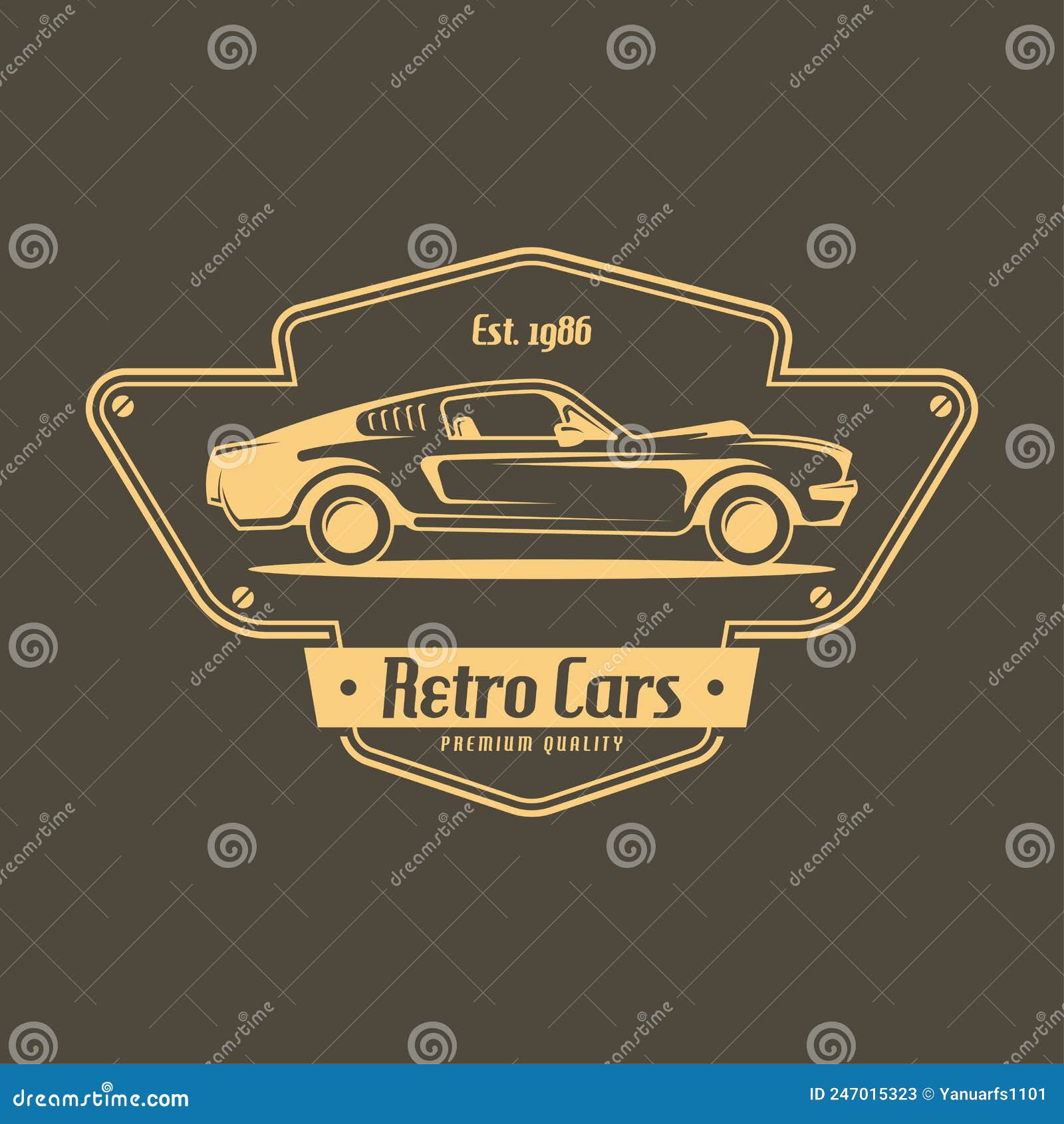 Retro Car Logo Design Concept Vector Stock Vector - Illustration of ...