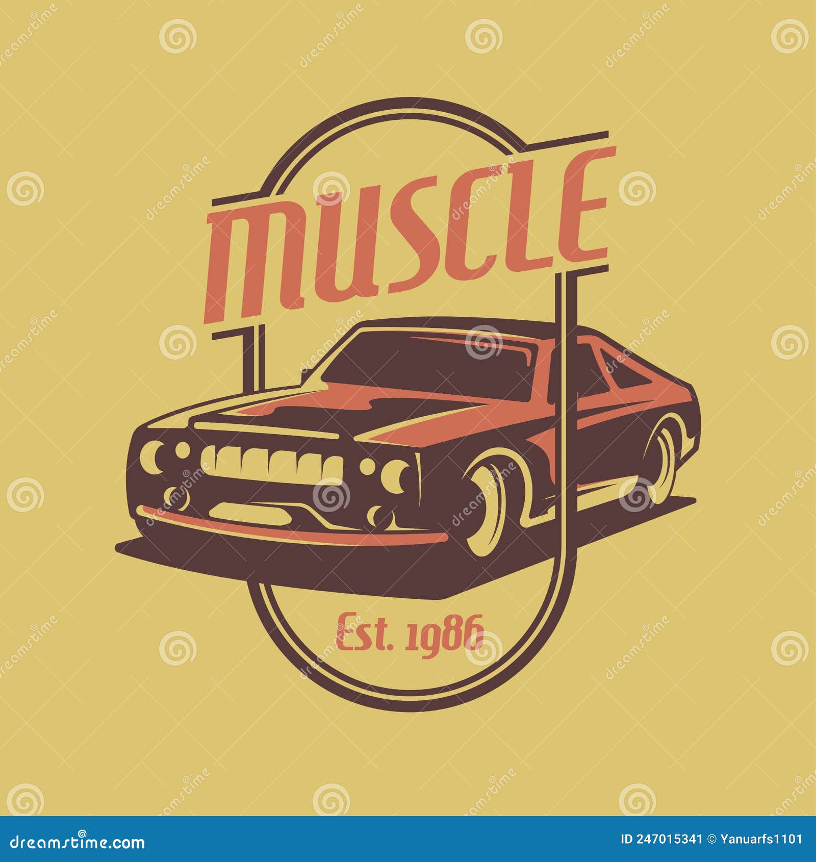 Retro Car Logo Design Concept Vector Stock Vector - Illustration of ...