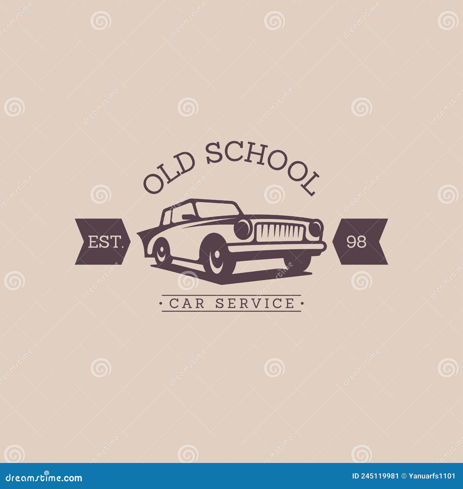 Retro Car Logo Design Template Vector Stock Vector - Illustration of ...