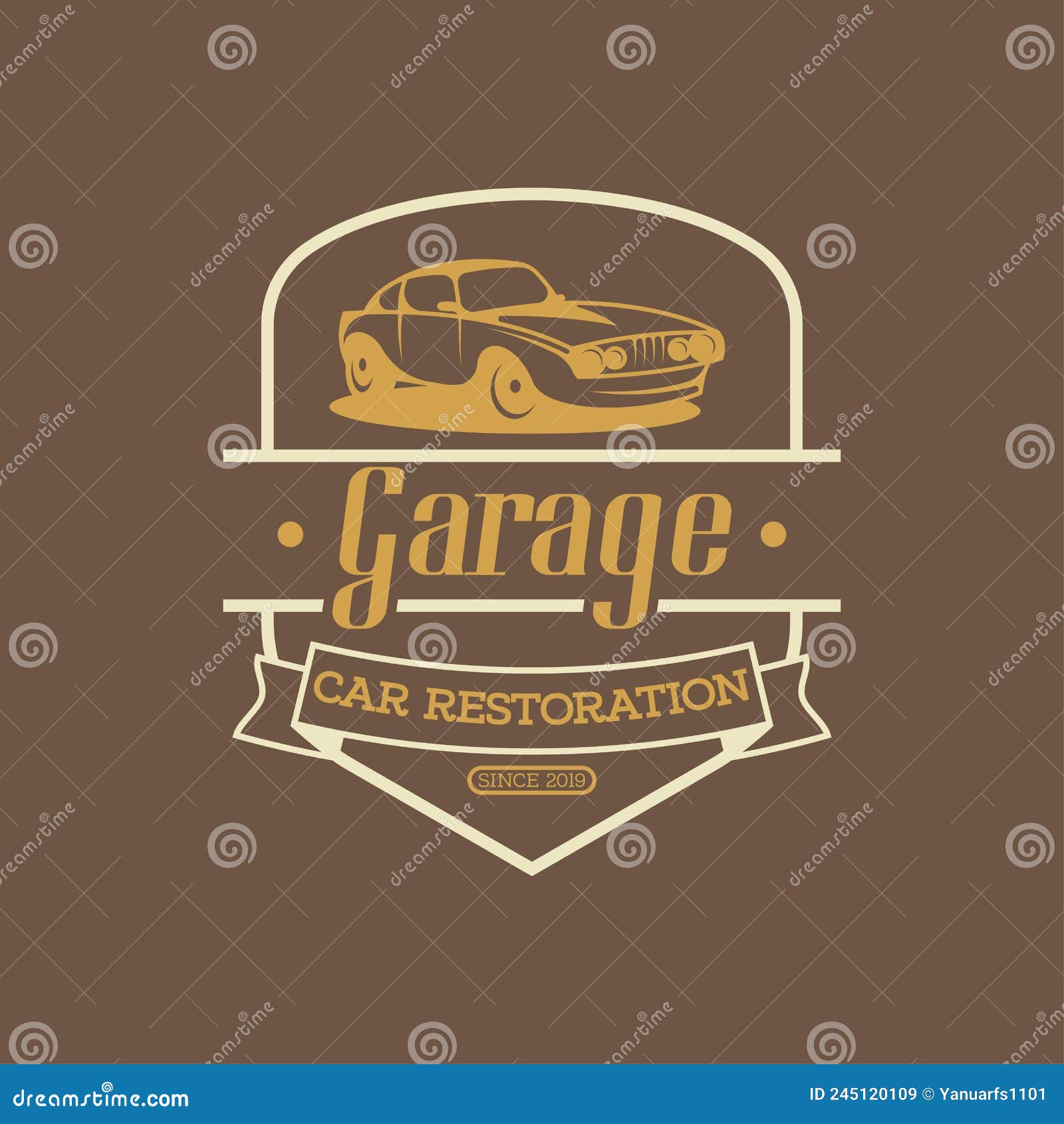 Retro Car Logo Design Template Vector Stock Illustration - Illustration ...