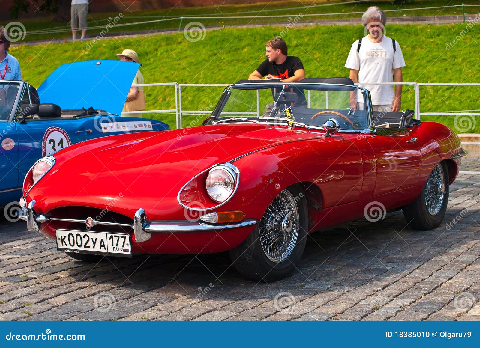Retro Car Red Jaguar E-Type. Modelyear 1963 Editorial Image - Image of ...