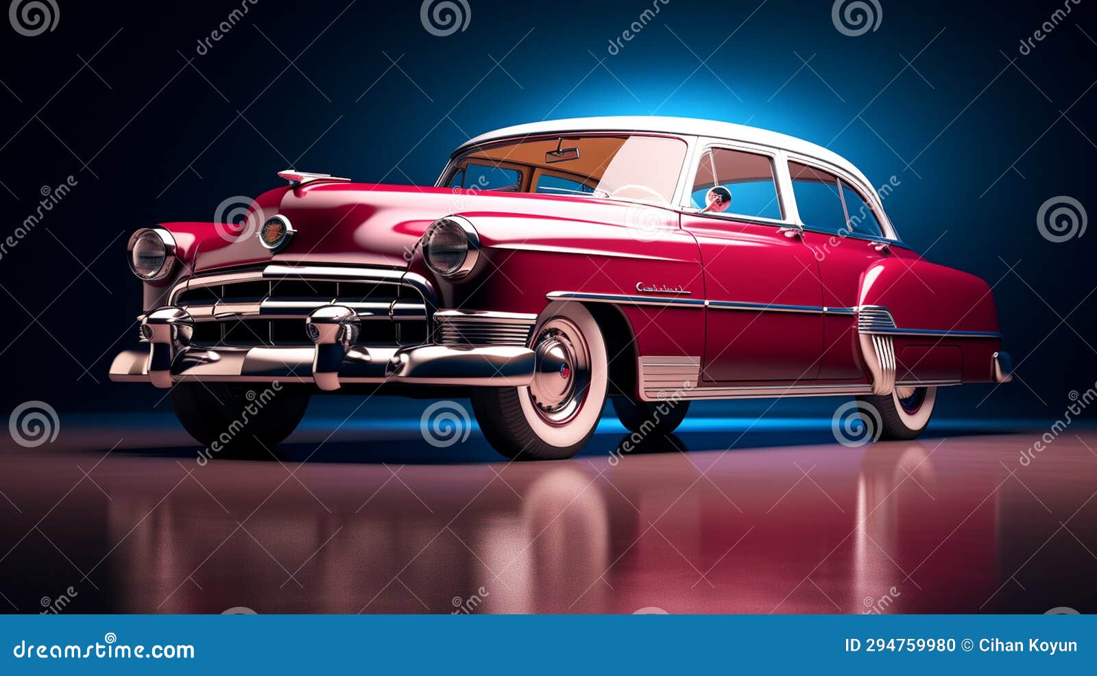 Retro Car with a Timeless Design Stock Illustration - Illustration of ...