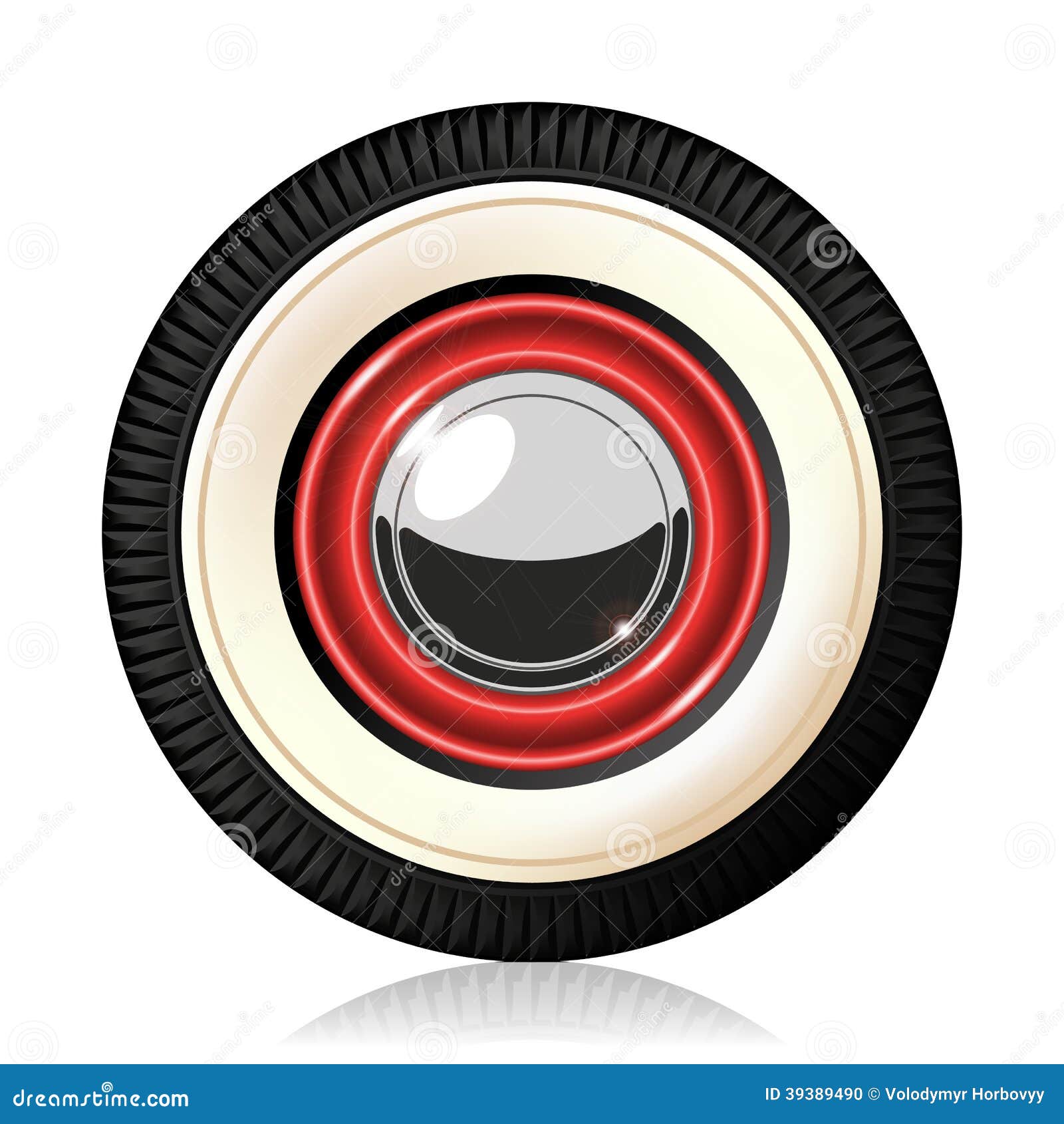 Retro car wheel. stock vector. Illustration of competition - 39389490