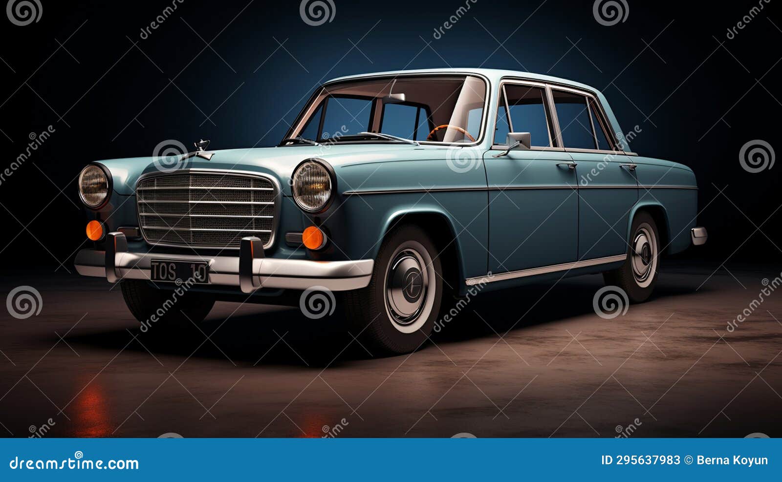 Retro Car on a Winding Road Stock Illustration - Illustration of speed ...