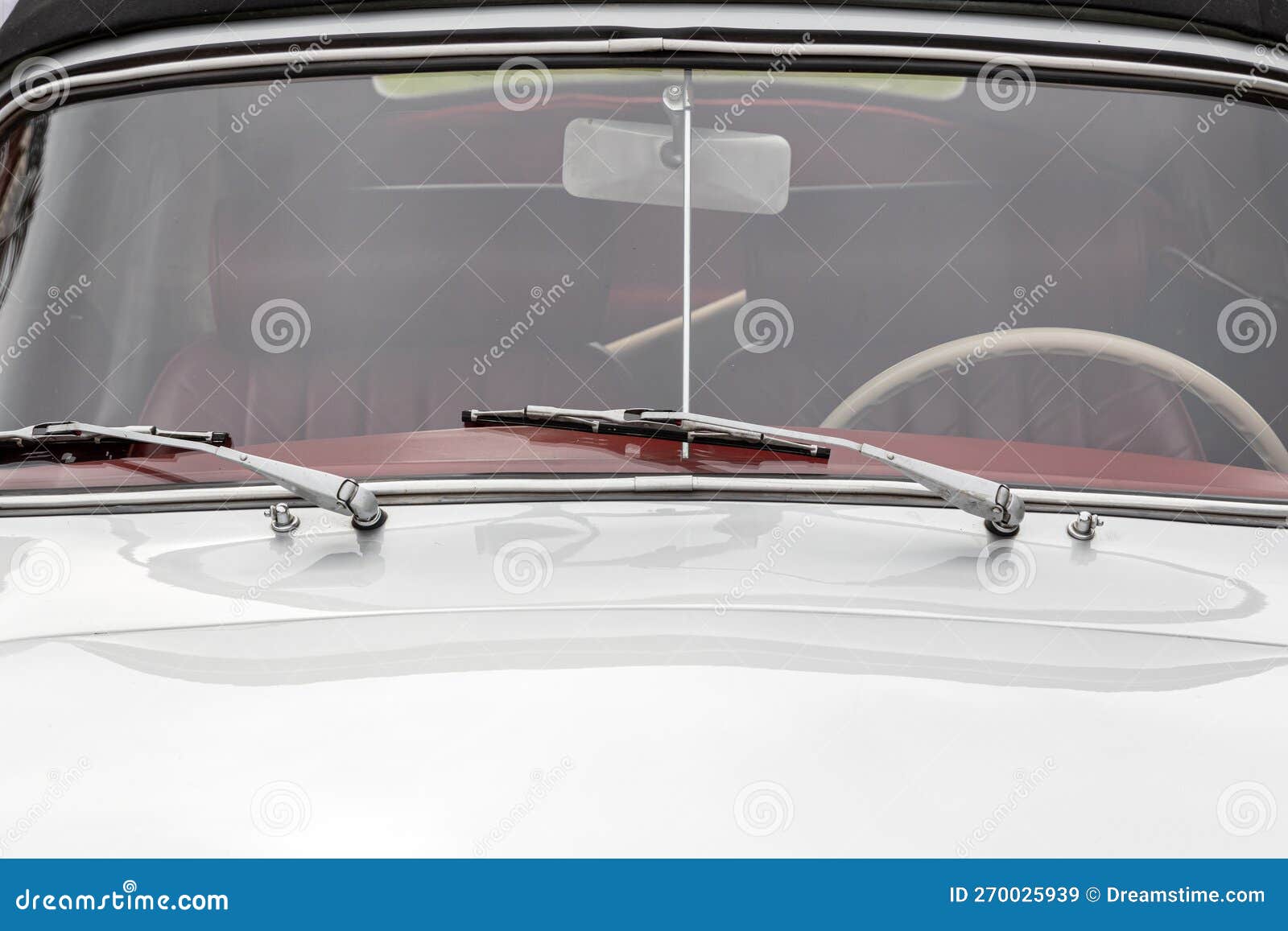 Retro Car Windshield with Windshield Wipers Stock Image - Image of ...