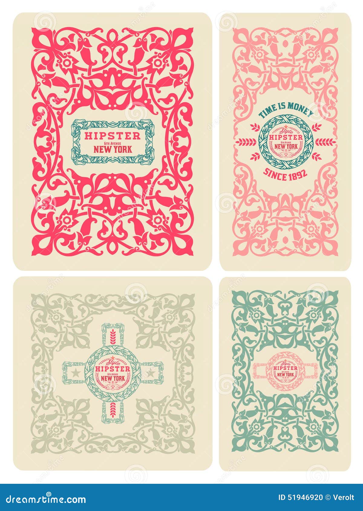 Retro card design set stock vector. Illustration of classic - 51946920