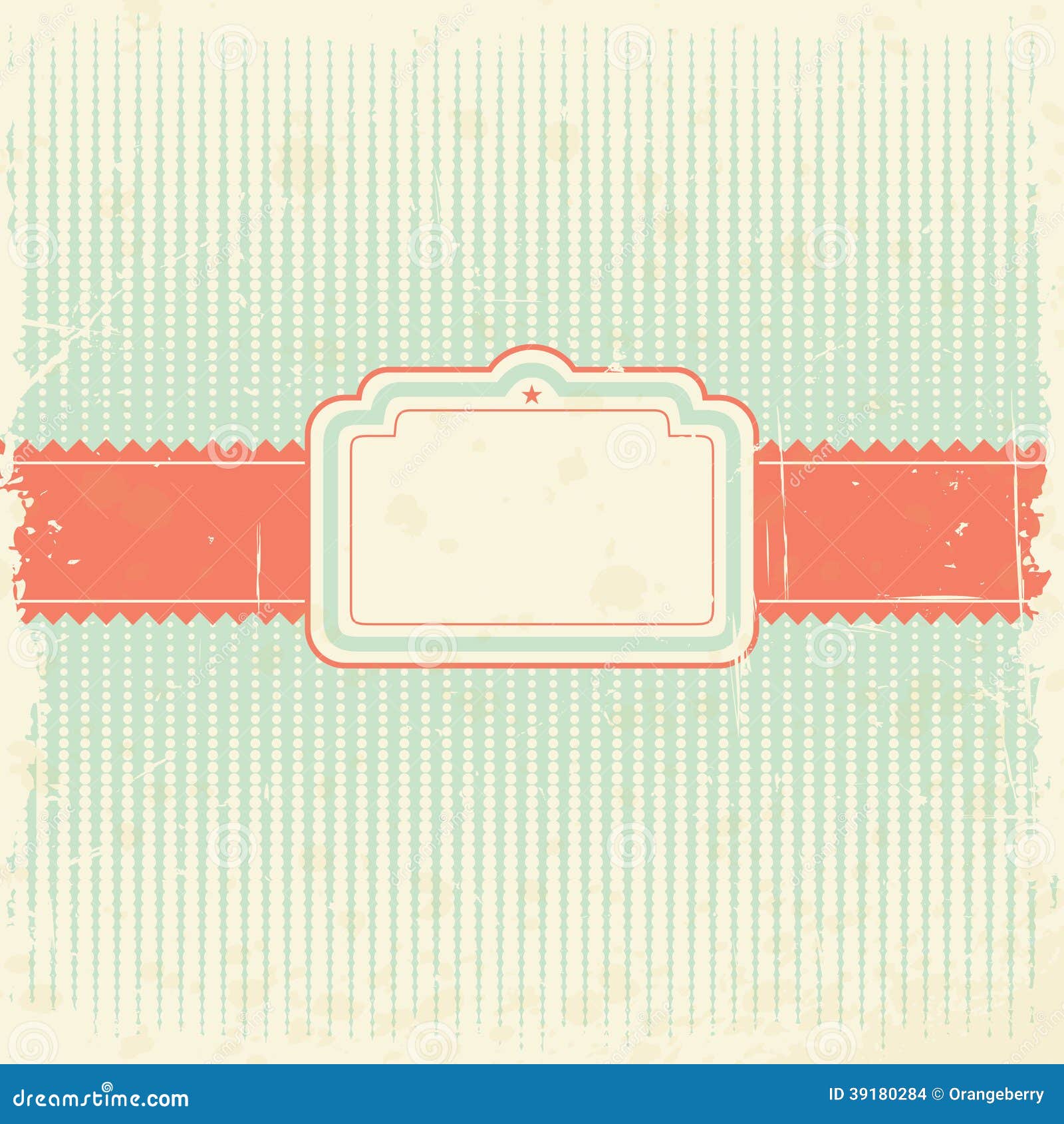 Retro card stock vector. Illustration of card, empty - 39180284