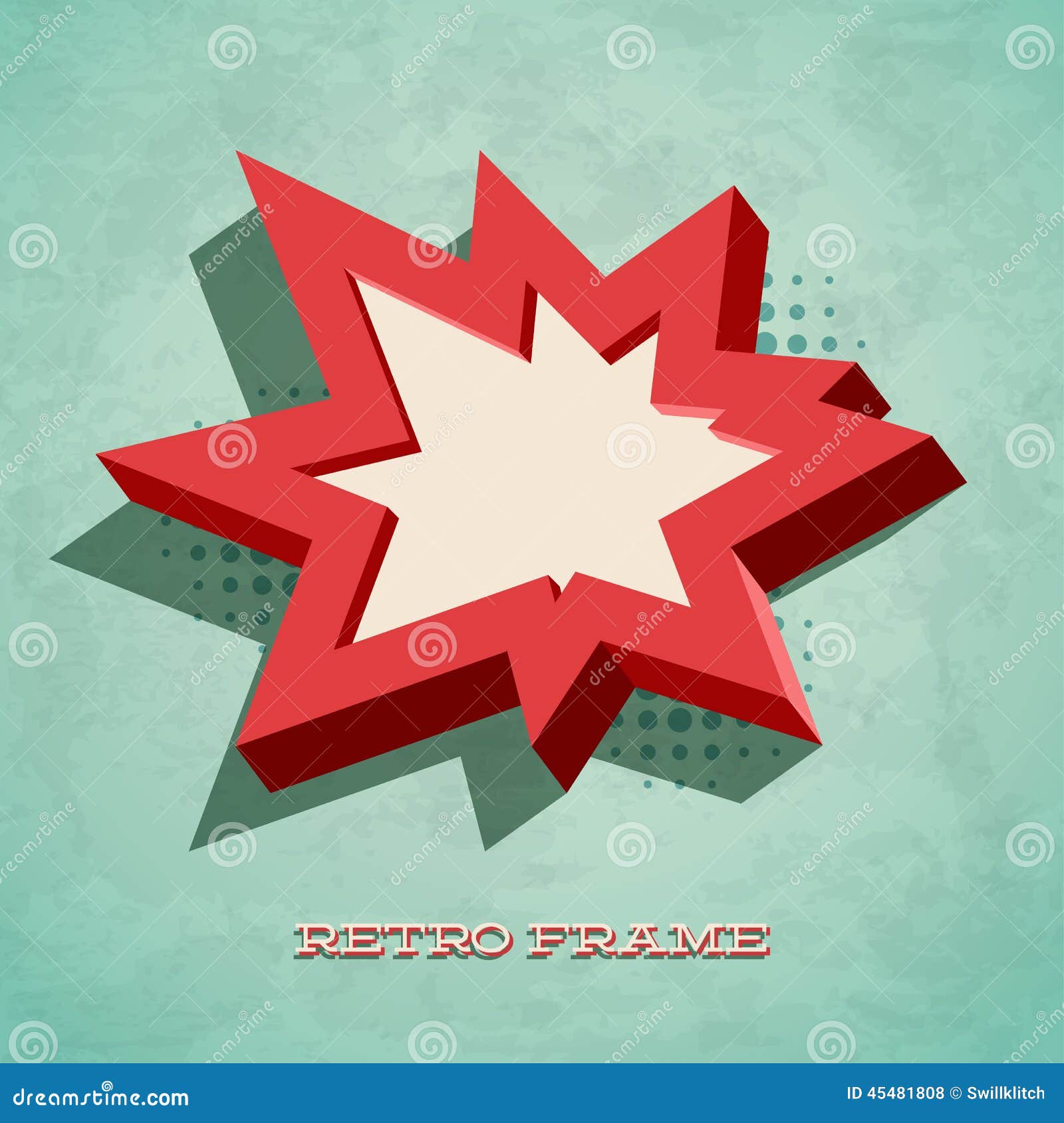 Retro Card with Explosion Sign Stock Vector - Illustration of blank ...