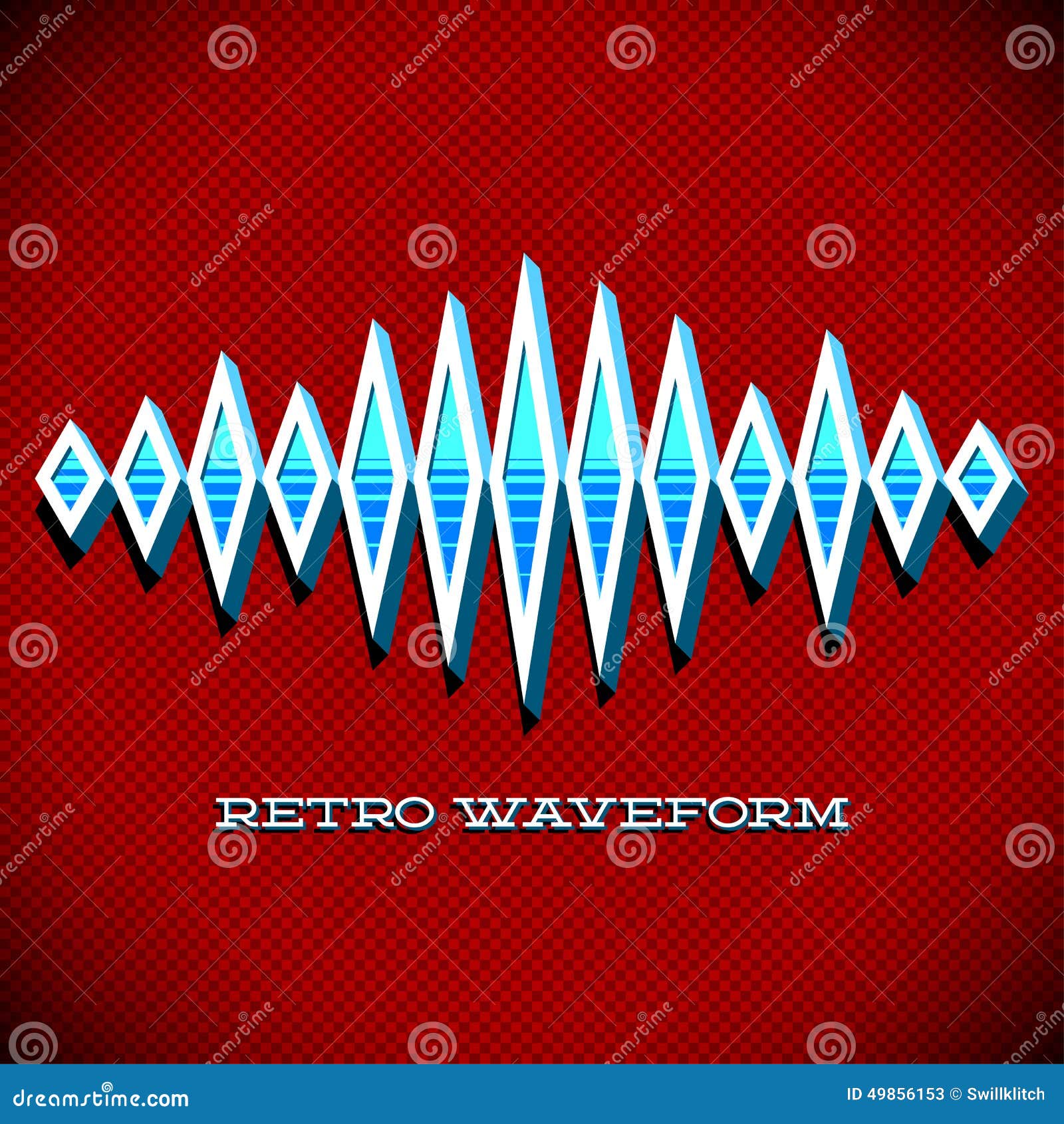 Retro Card with Sound Waveform Stock Vector - Illustration of ...