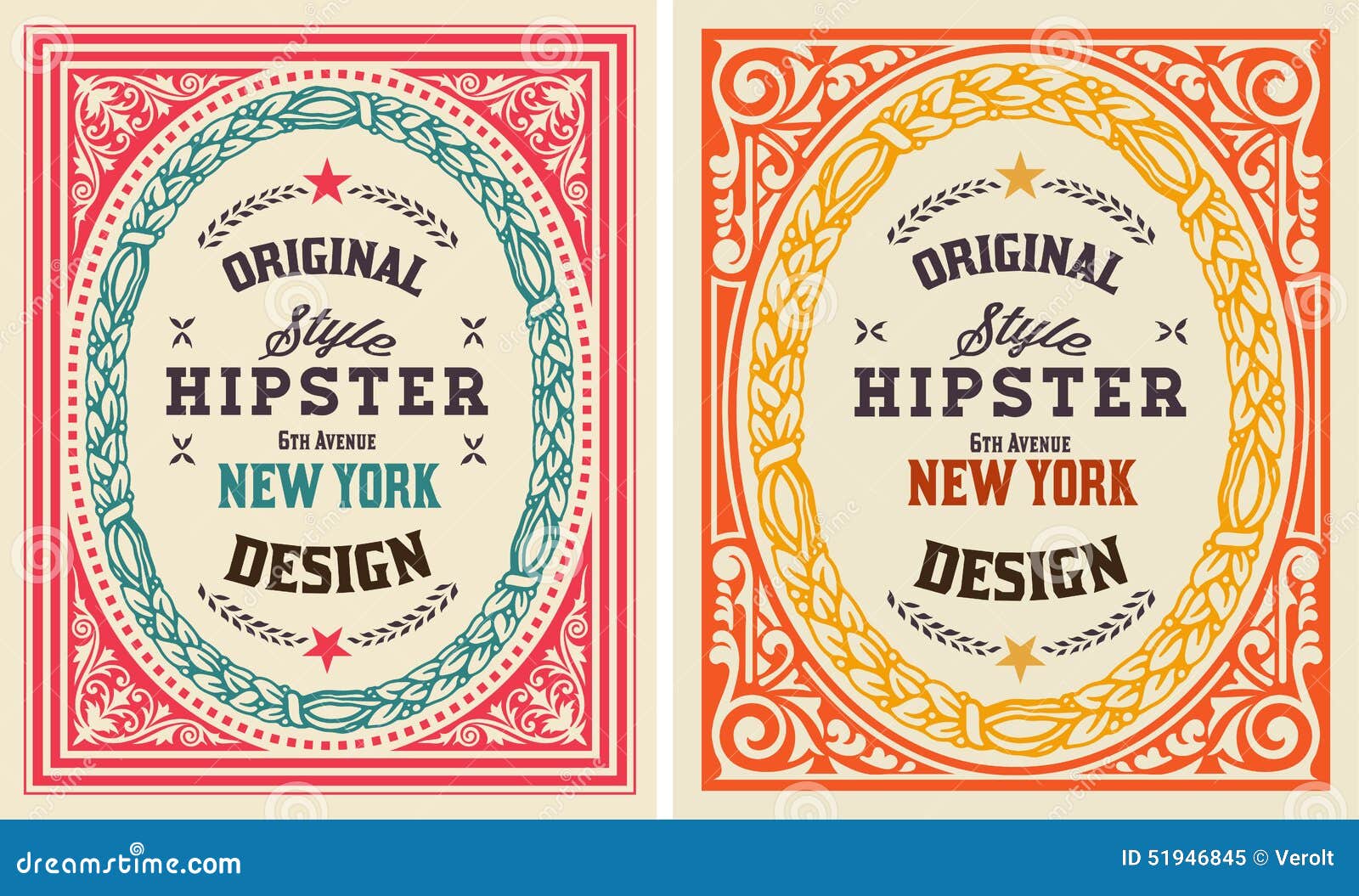 Retro Cards Set. Elements Organized By Layers. Royalty-Free Stock Photo ...