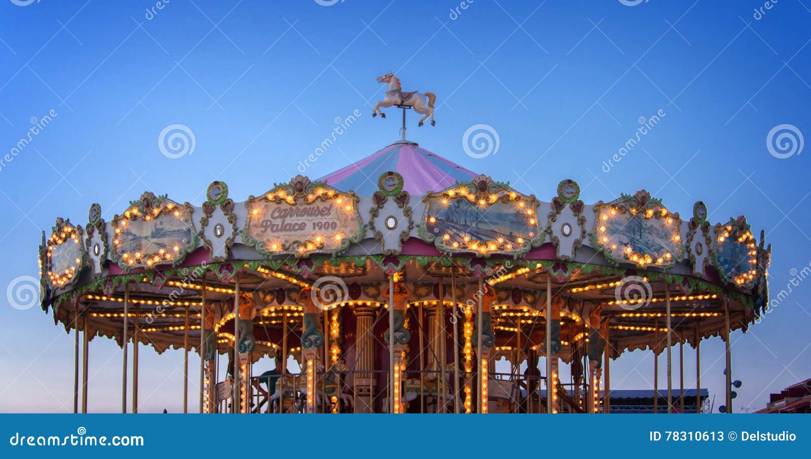 Retro Carousel In Avignon, France Editorial Image | CartoonDealer.com ...