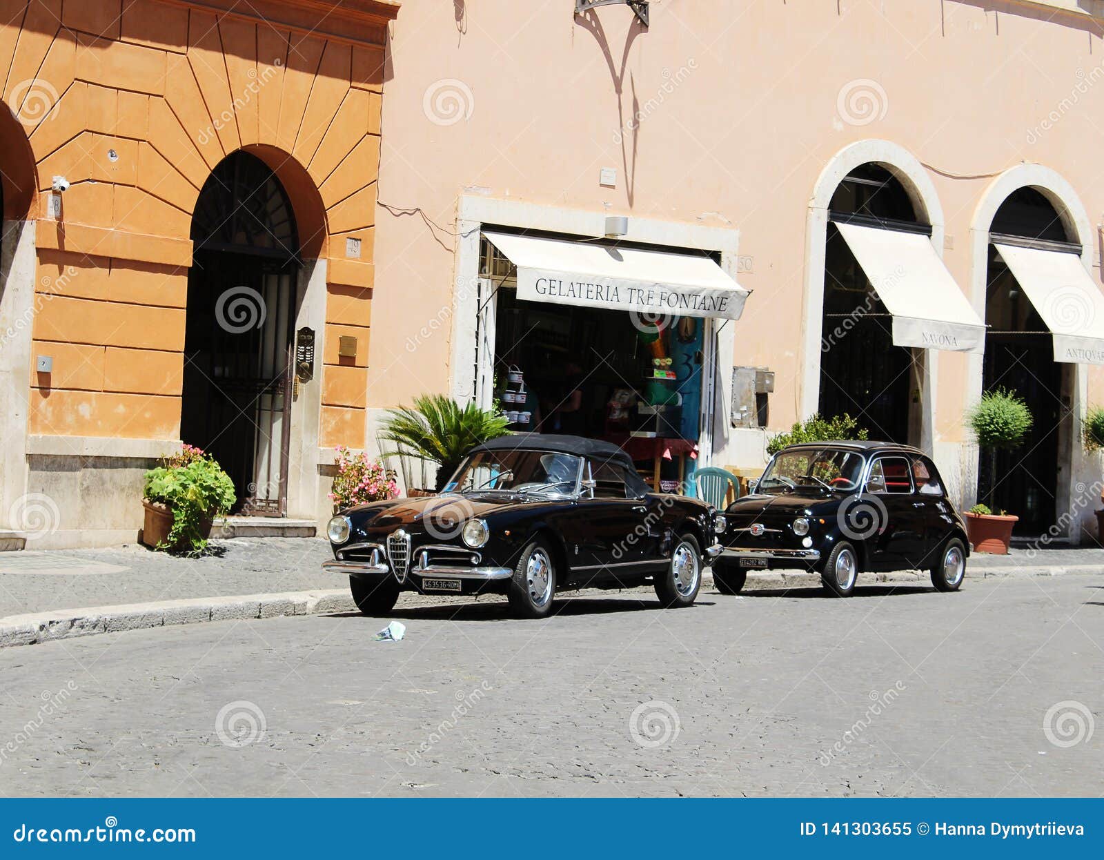 Retro Cars in Square in Roma Editorial Image - Image of ancient ...