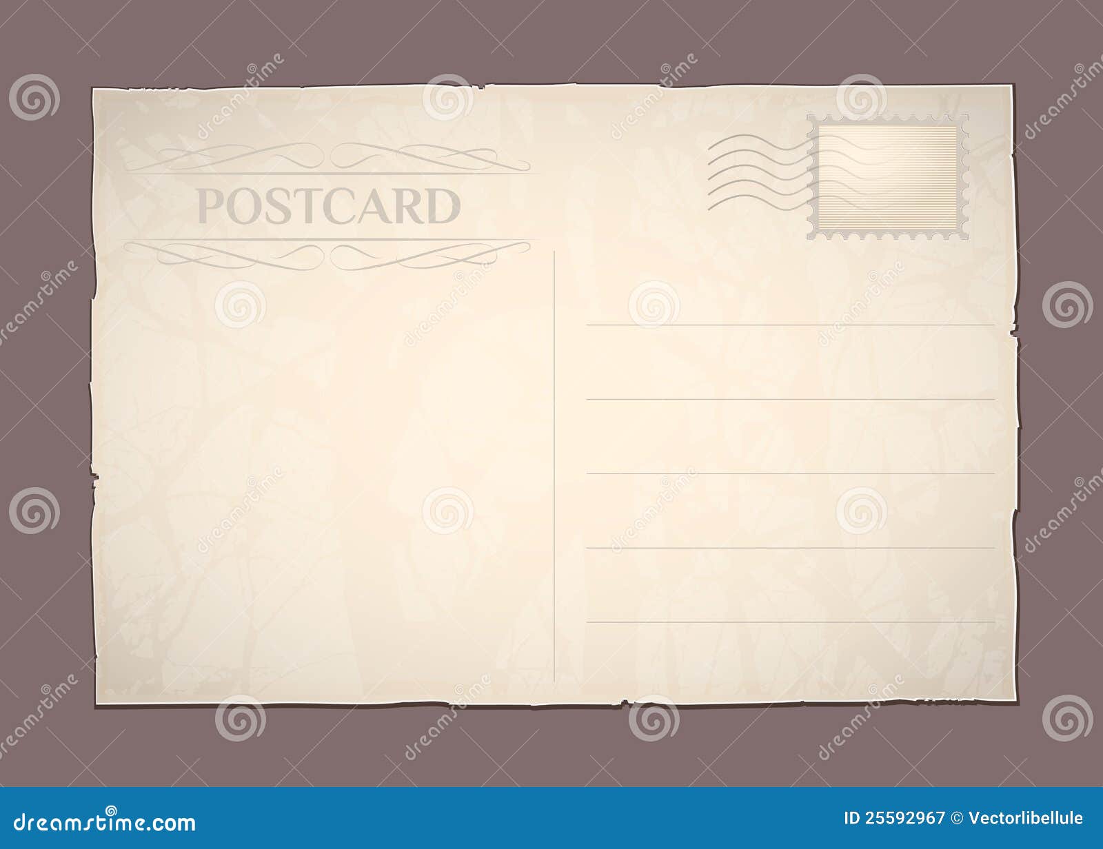 Retro cartolina illustrazione vettoriale. Illustrazione di europa ...