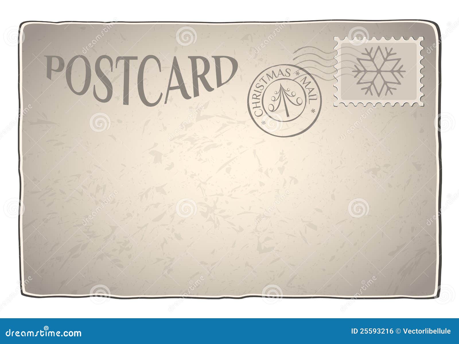 Retro cartolina di natale illustrazione vettoriale. Illustrazione di ...