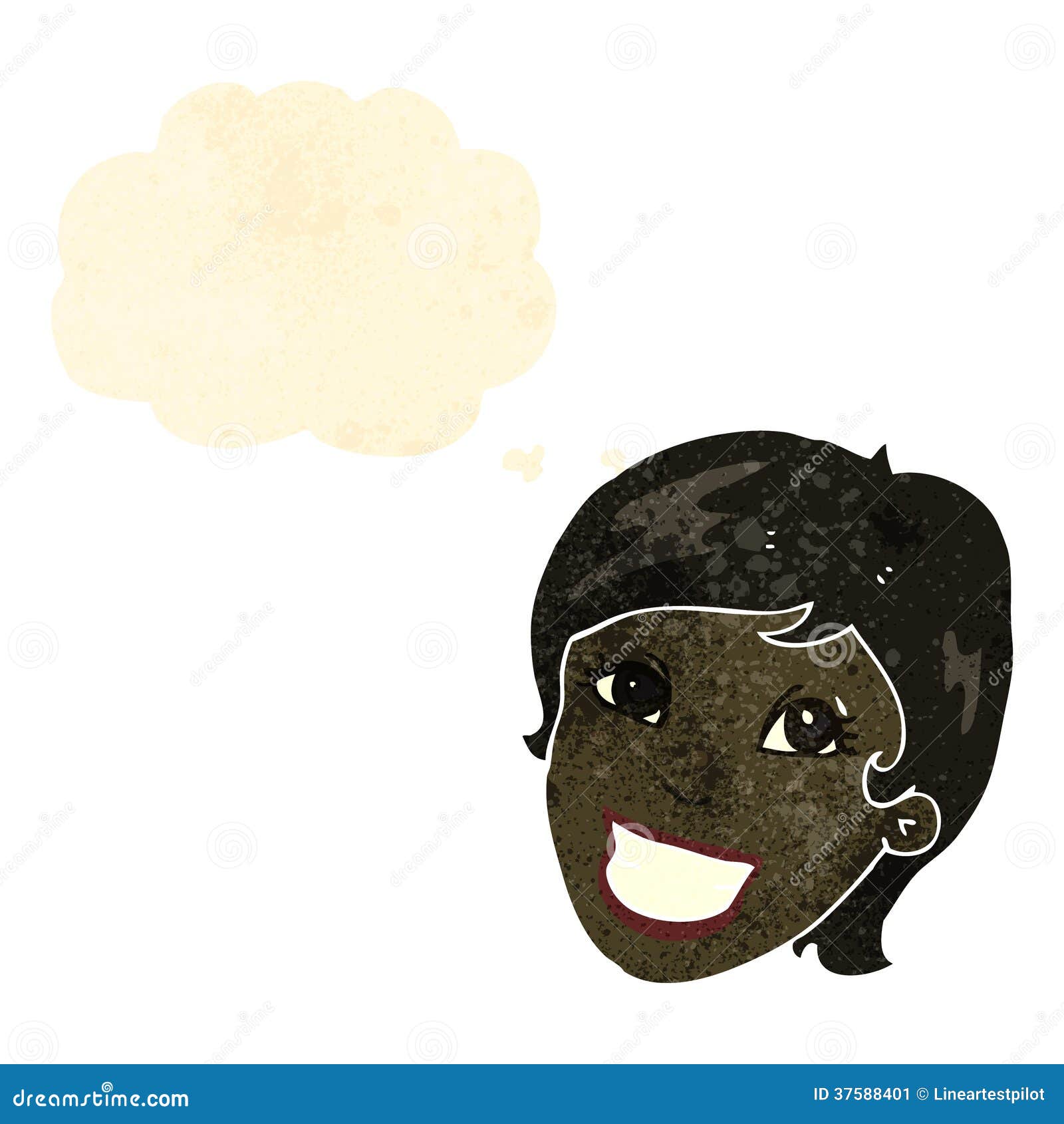 Retro cartoon advert girl stock illustration. Illustration of ...