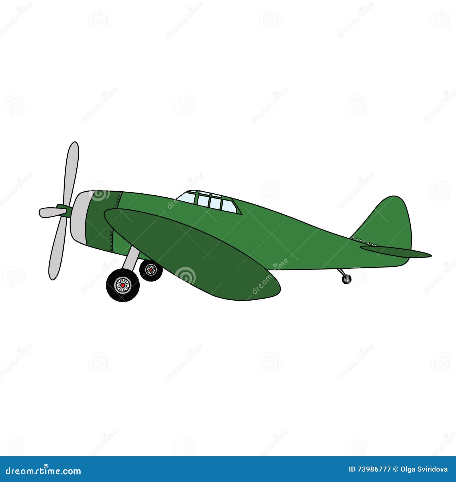 Retro cartoon airplane stock vector. Illustration of design - 73986777