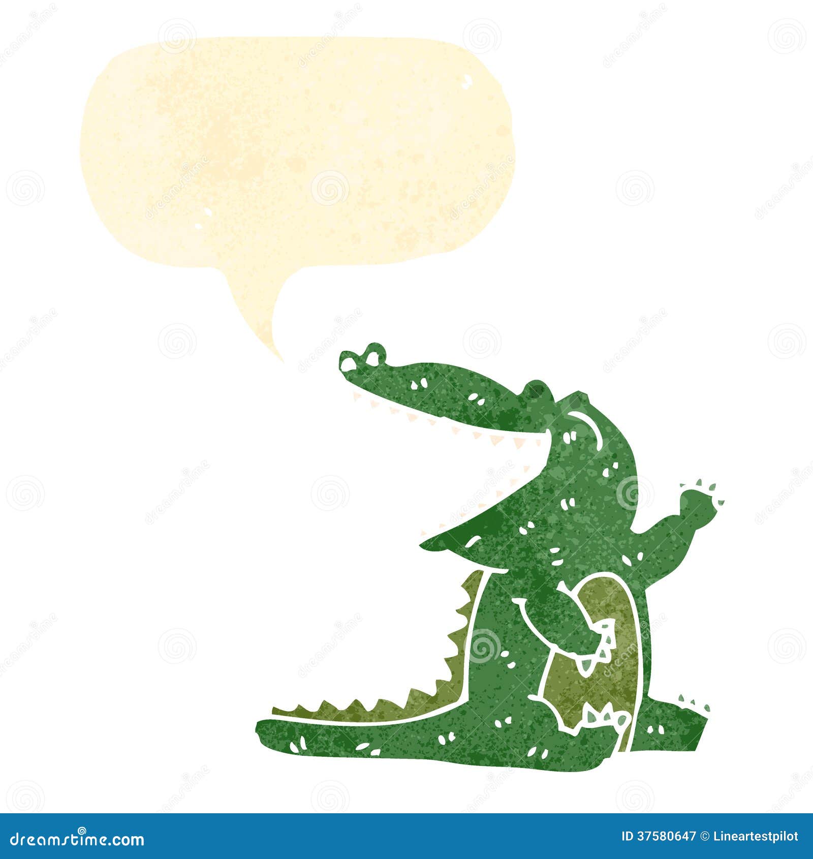 Retro cartoon alligator stock vector. Illustration of traditional ...