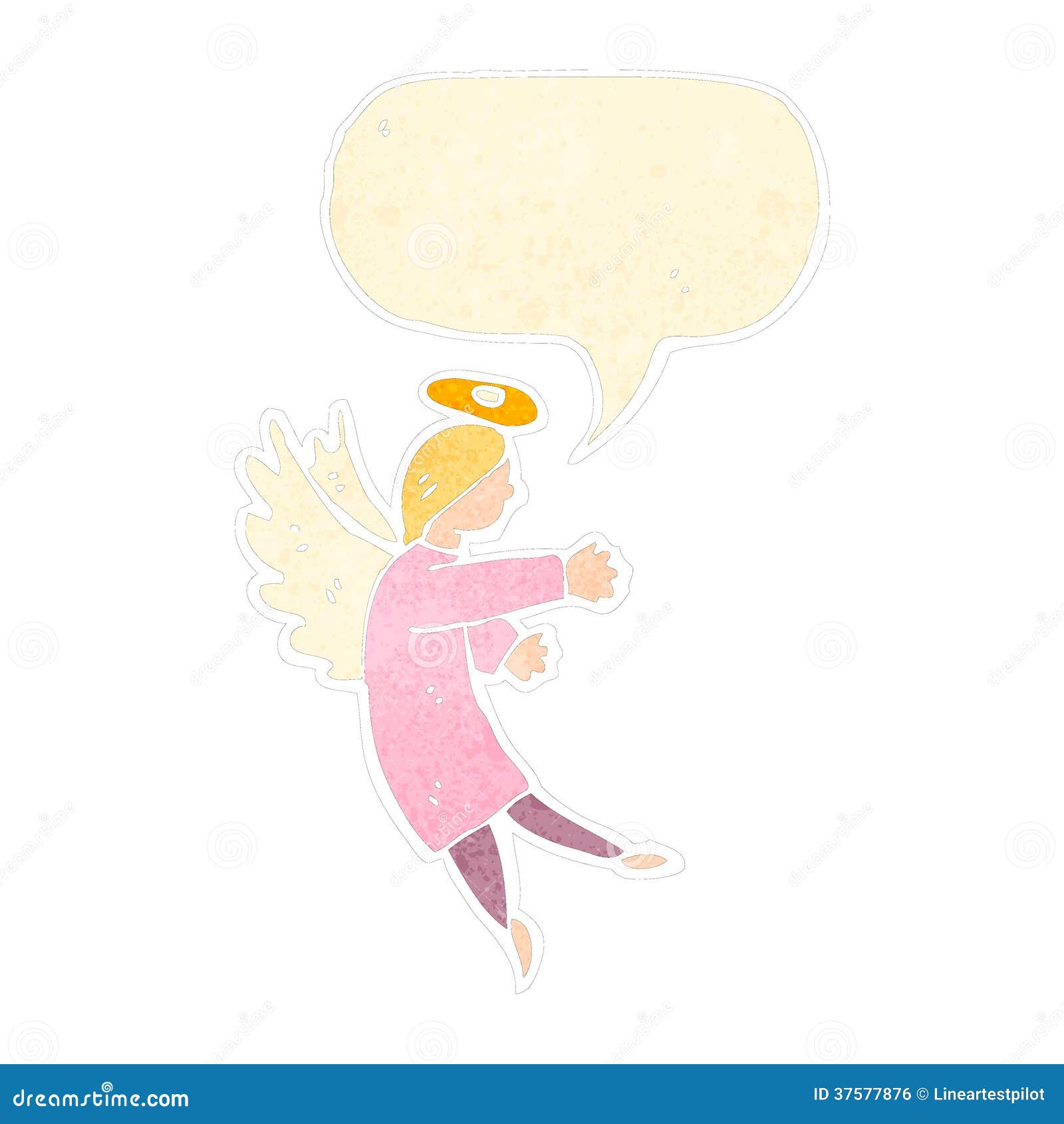 Retro cartoon angel stock vector. Illustration of hand - 37577876