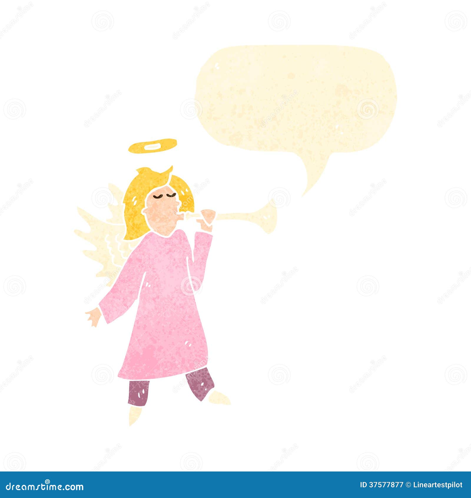 Retro cartoon angel stock vector. Illustration of funny - 37577877