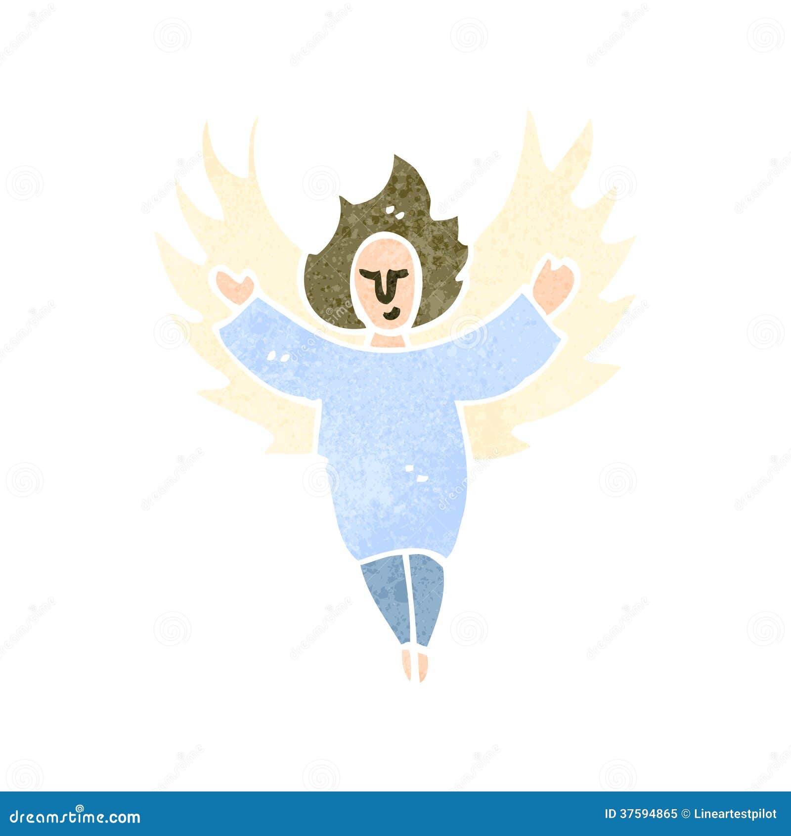 Retro cartoon angel stock vector. Illustration of fashioned - 37594865
