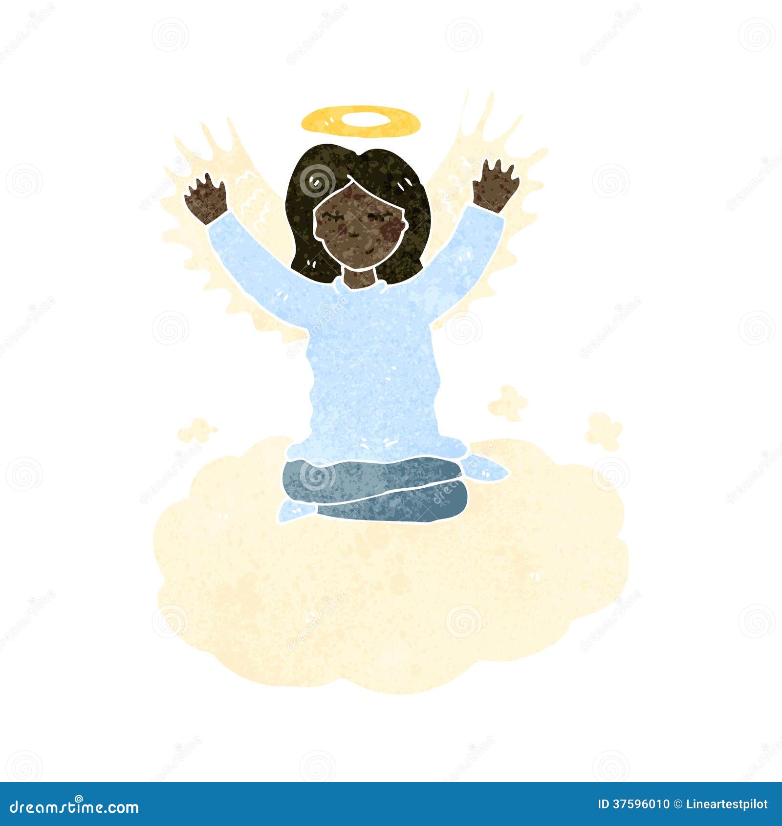 Retro cartoon angel stock vector. Illustration of painted - 37596010