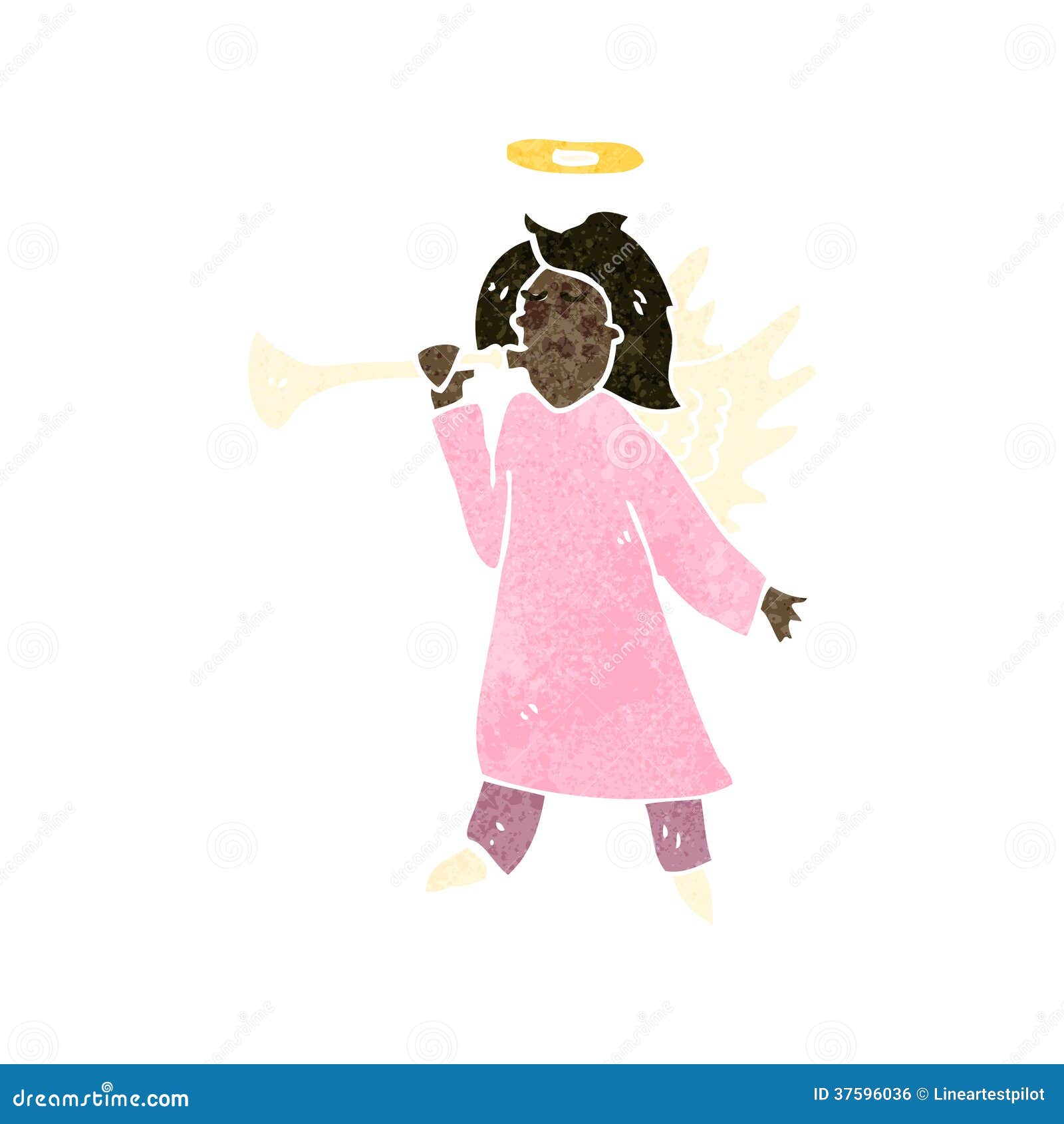 Retro cartoon angel stock vector. Illustration of retro - 37596036