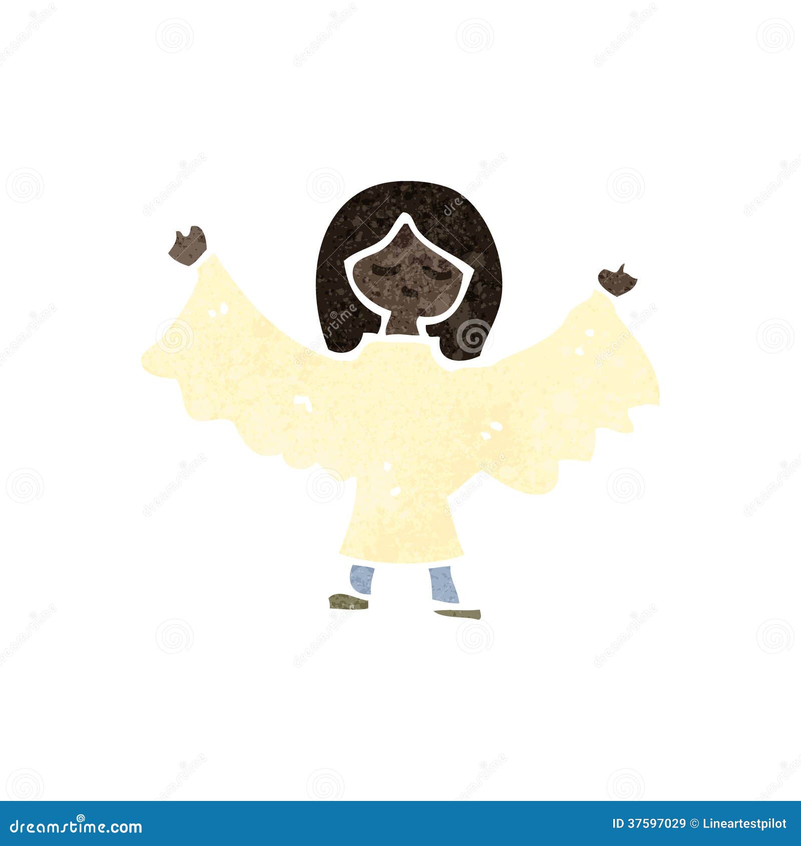 Retro cartoon angel stock illustration. Illustration of retro - 37597029