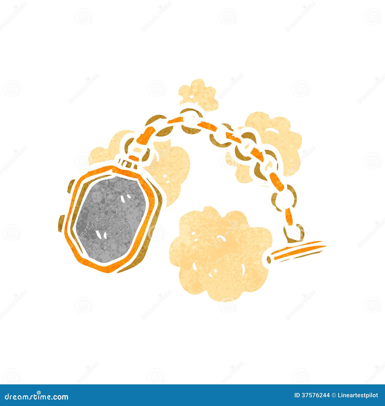 Retro Cartoon Antique Pendant Stock Vector - Illustration of texture ...
