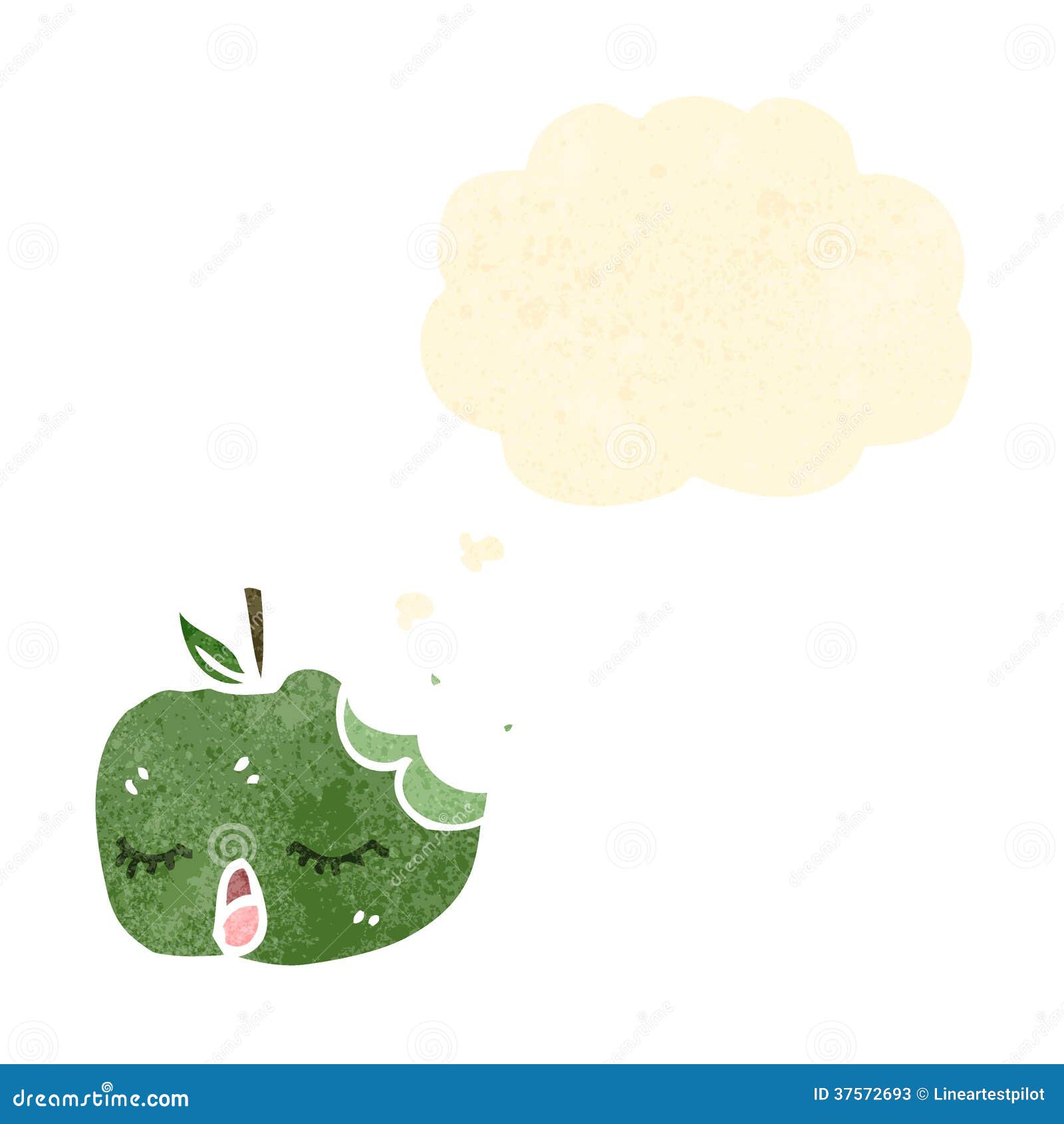 Retro cartoon apple stock vector. Illustration of idea - 37572693