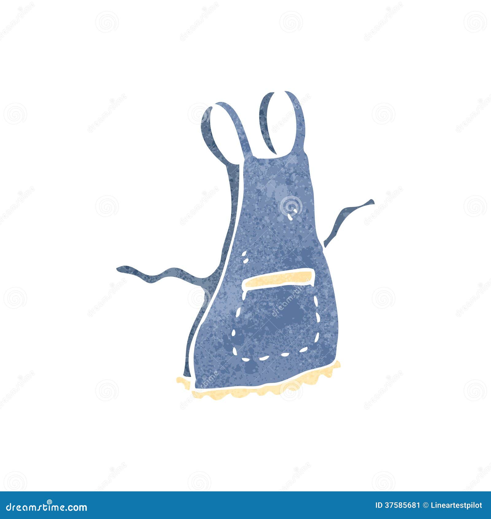 Retro Cartoon Apron Stock Image - Image: 37585681