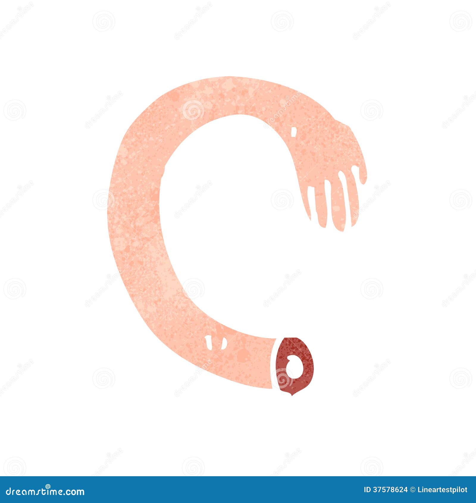 Retro cartoon arm stock vector. Illustration of watercolor - 37578624