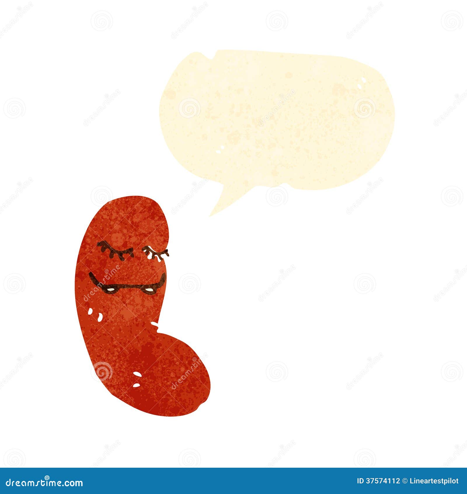 Retro cartoon baked bean stock vector. Illustration of funny - 37574112