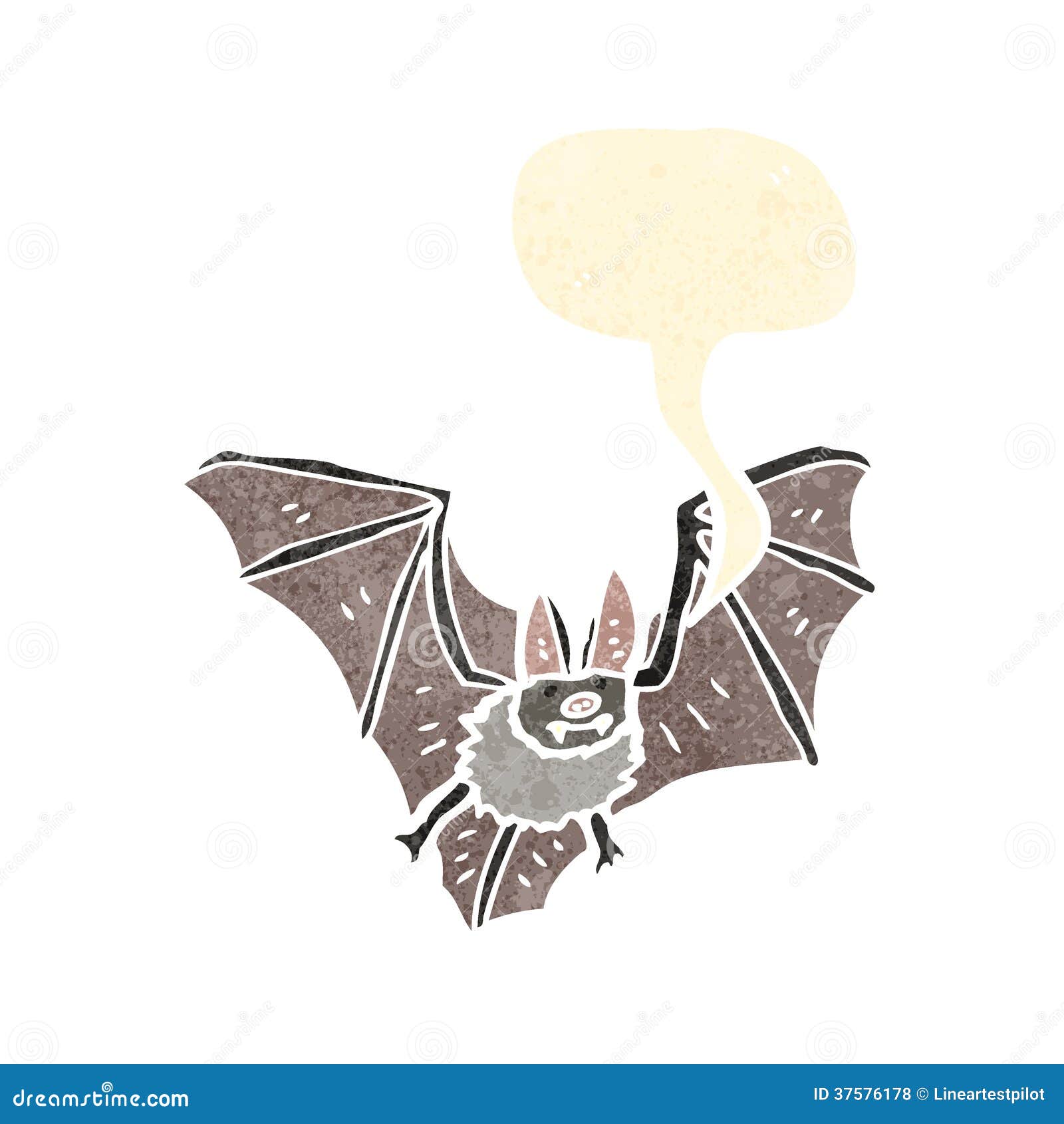 Retro cartoon bat stock vector. Illustration of drawing - 37576178