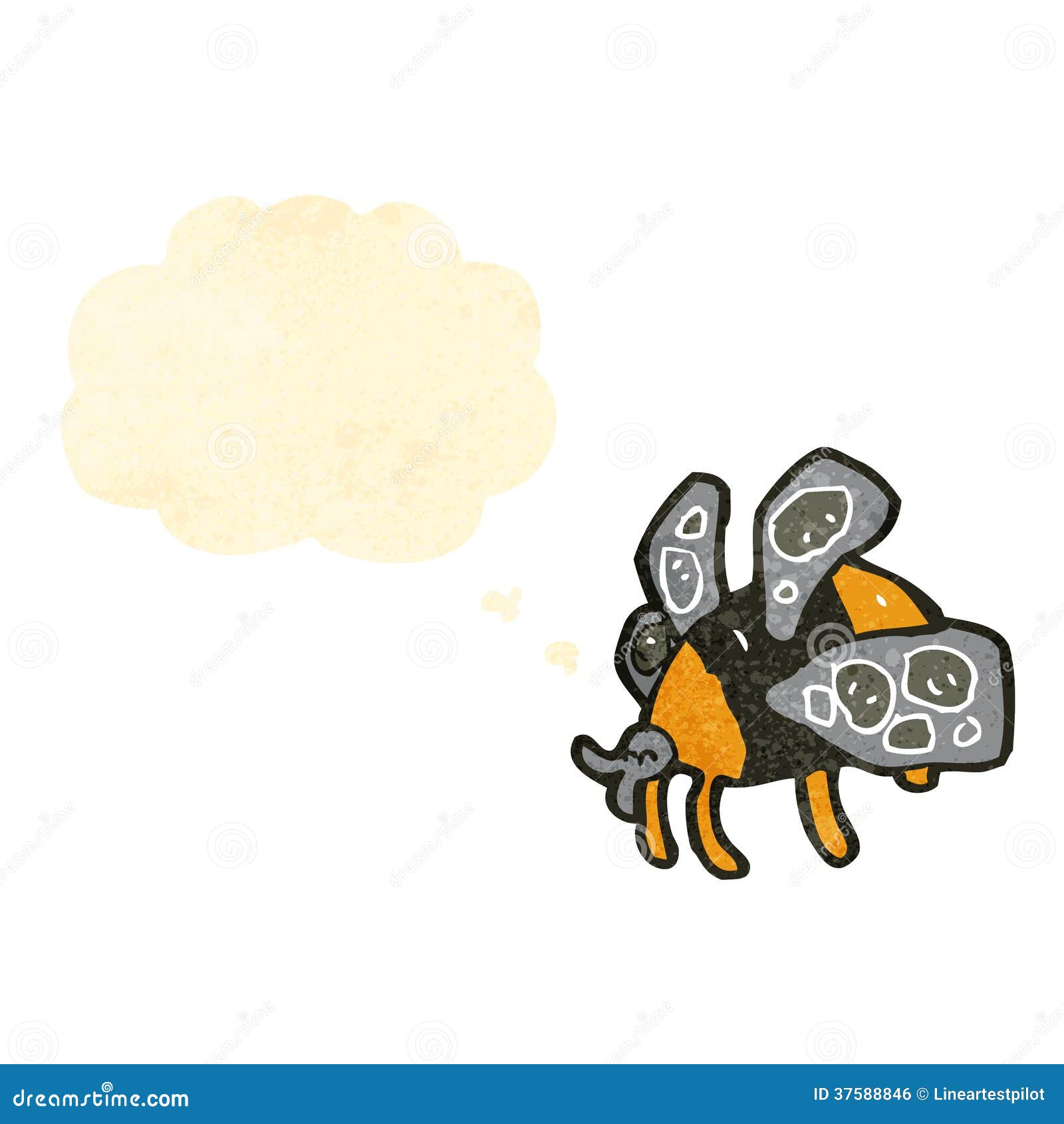 Retro cartoon bee stock vector. Illustration of texture - 37588846