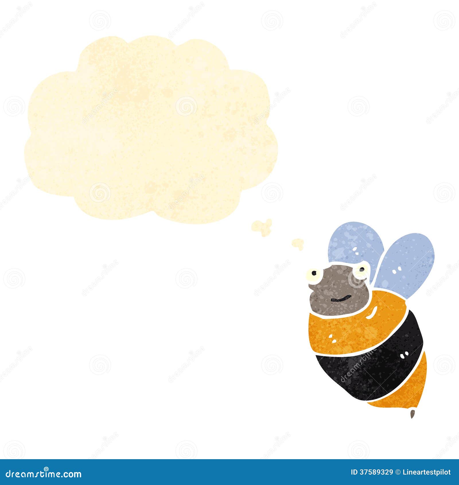 Retro cartoon bee stock vector. Illustration of cute - 37589329