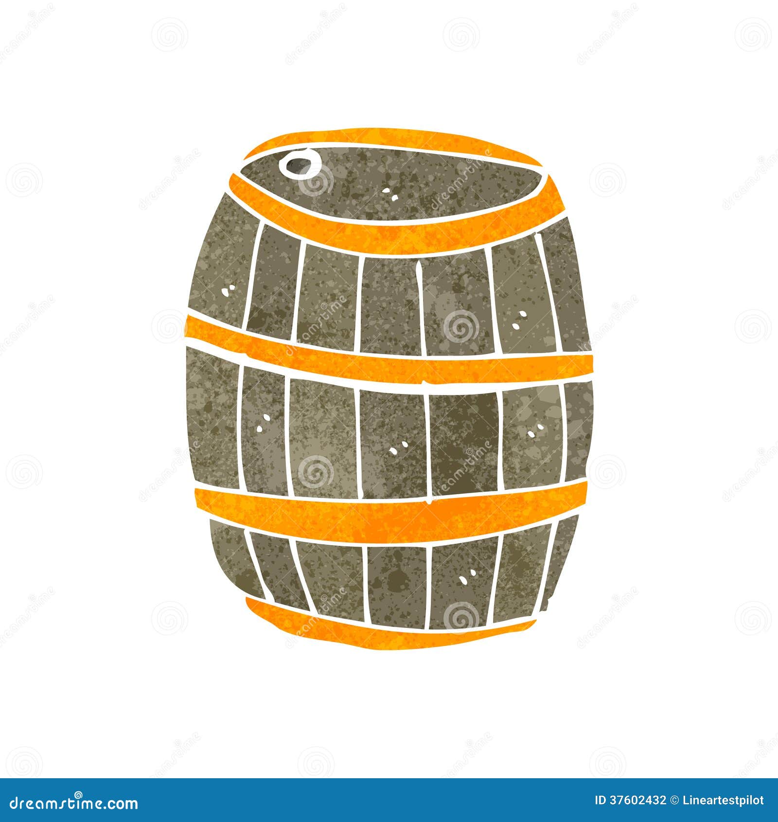 Retro cartoon beer barrel stock illustration. Illustration of painted ...