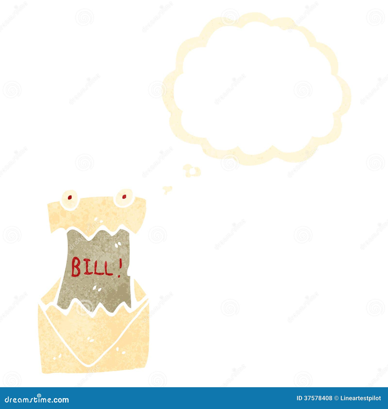 Retro cartoon bill stock vector. Illustration of funny - 37578408