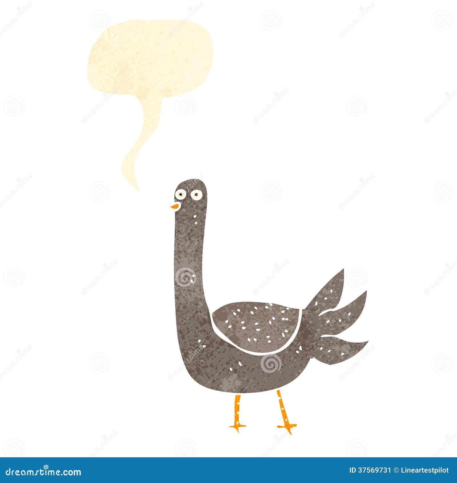Retro cartoon bird stock vector. Illustration of clip - 37569731