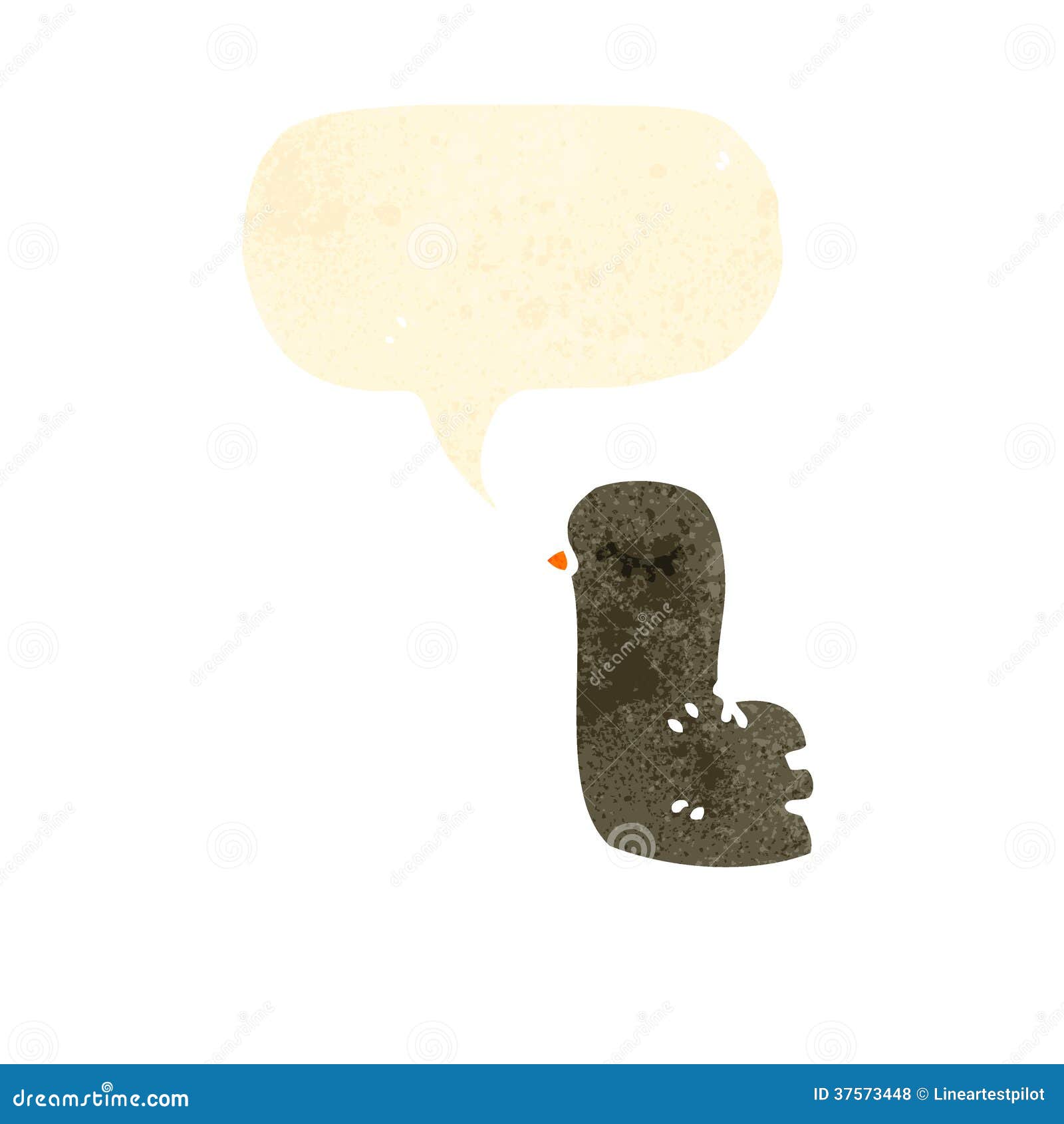 Retro cartoon bird stock vector. Illustration of fashioned - 37573448