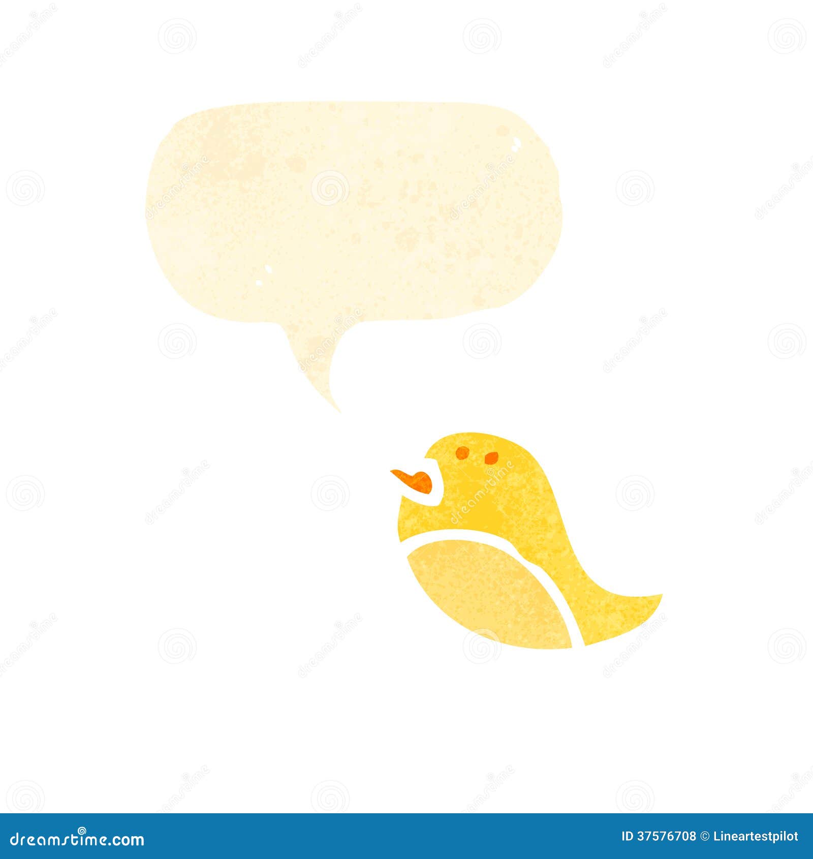 Retro cartoon bird stock vector. Illustration of talking - 37576708