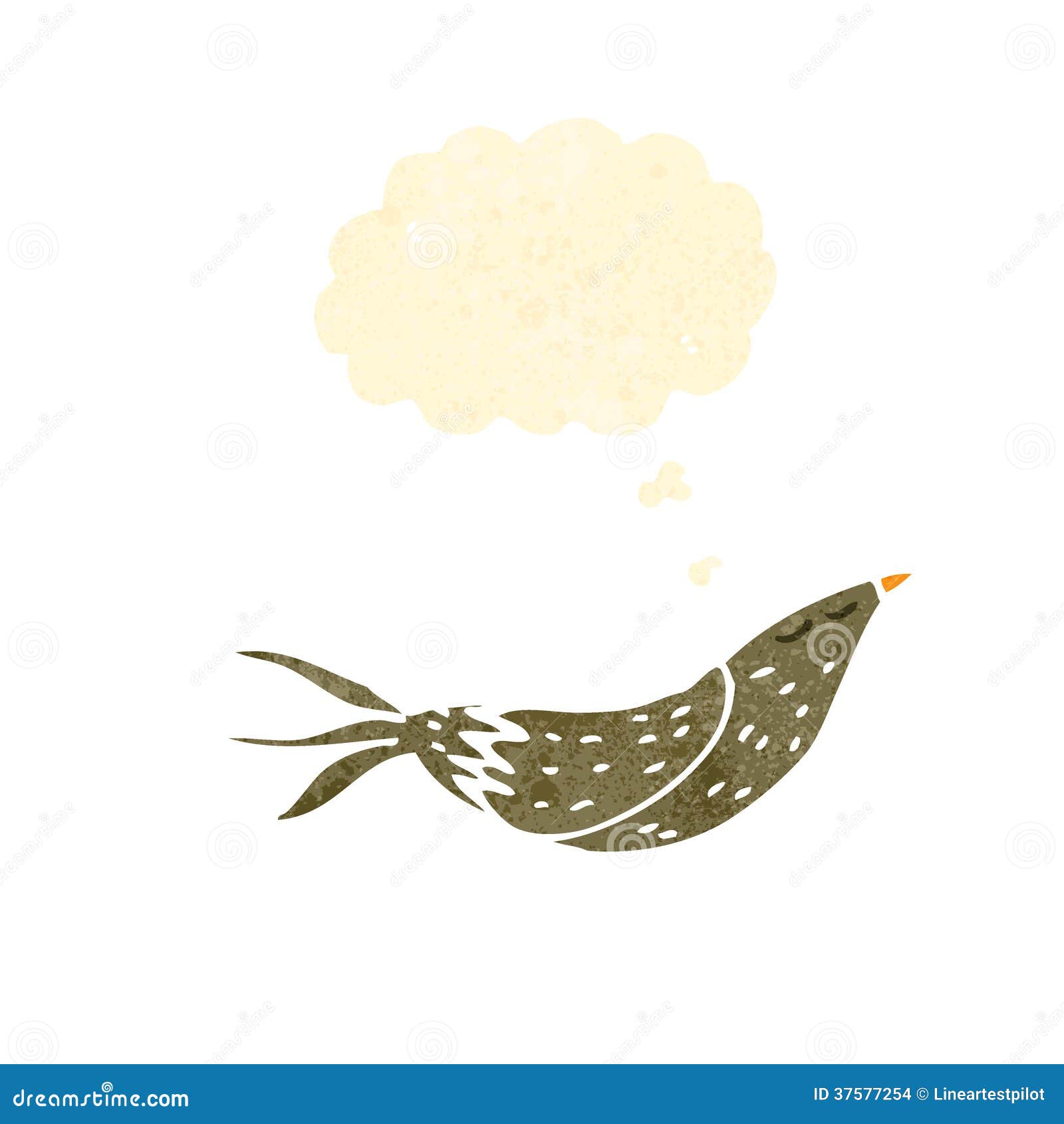 Retro cartoon bird stock vector. Illustration of bubble - 37577254