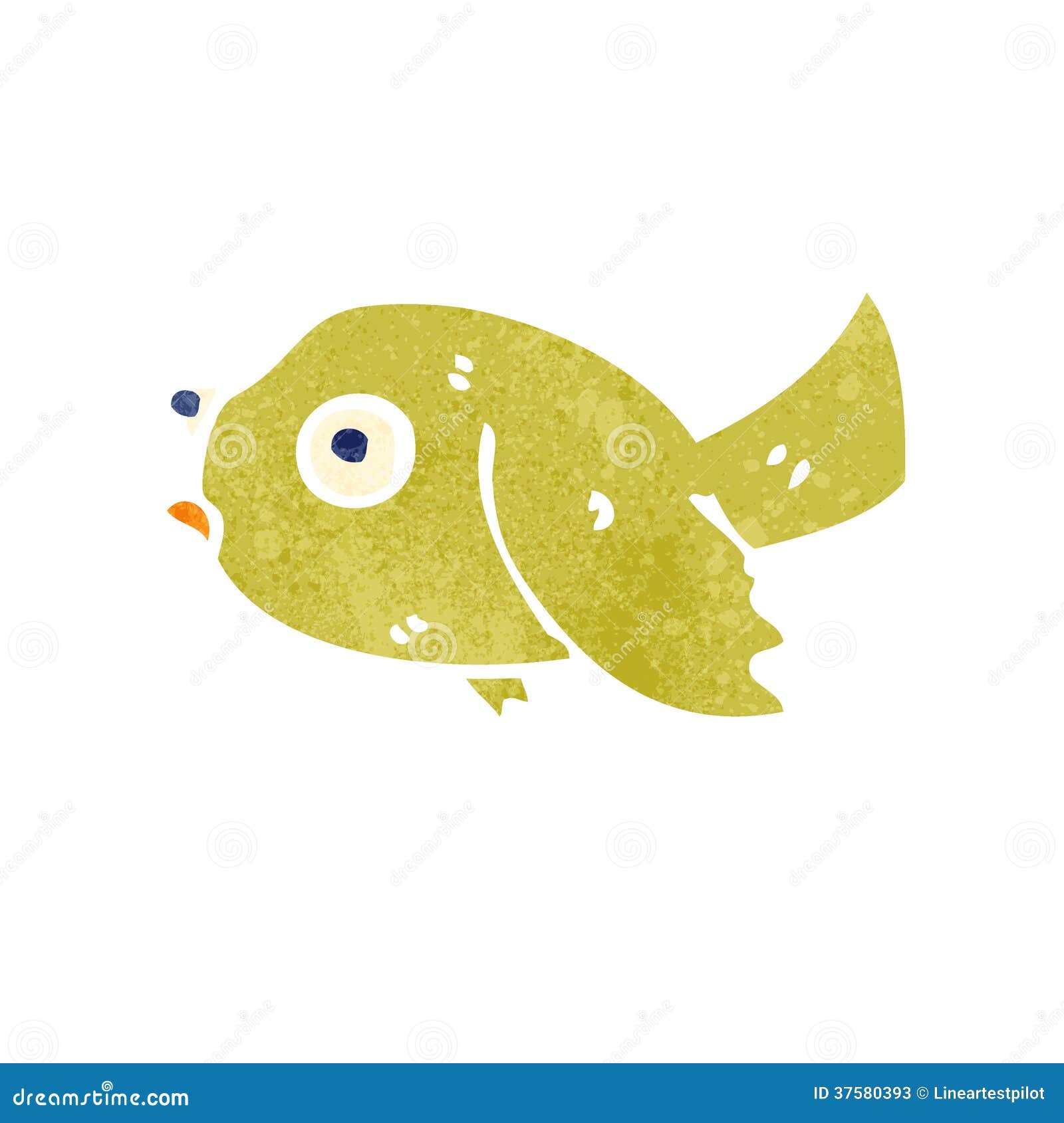 Retro cartoon bird stock vector. Illustration of quirky - 37580393