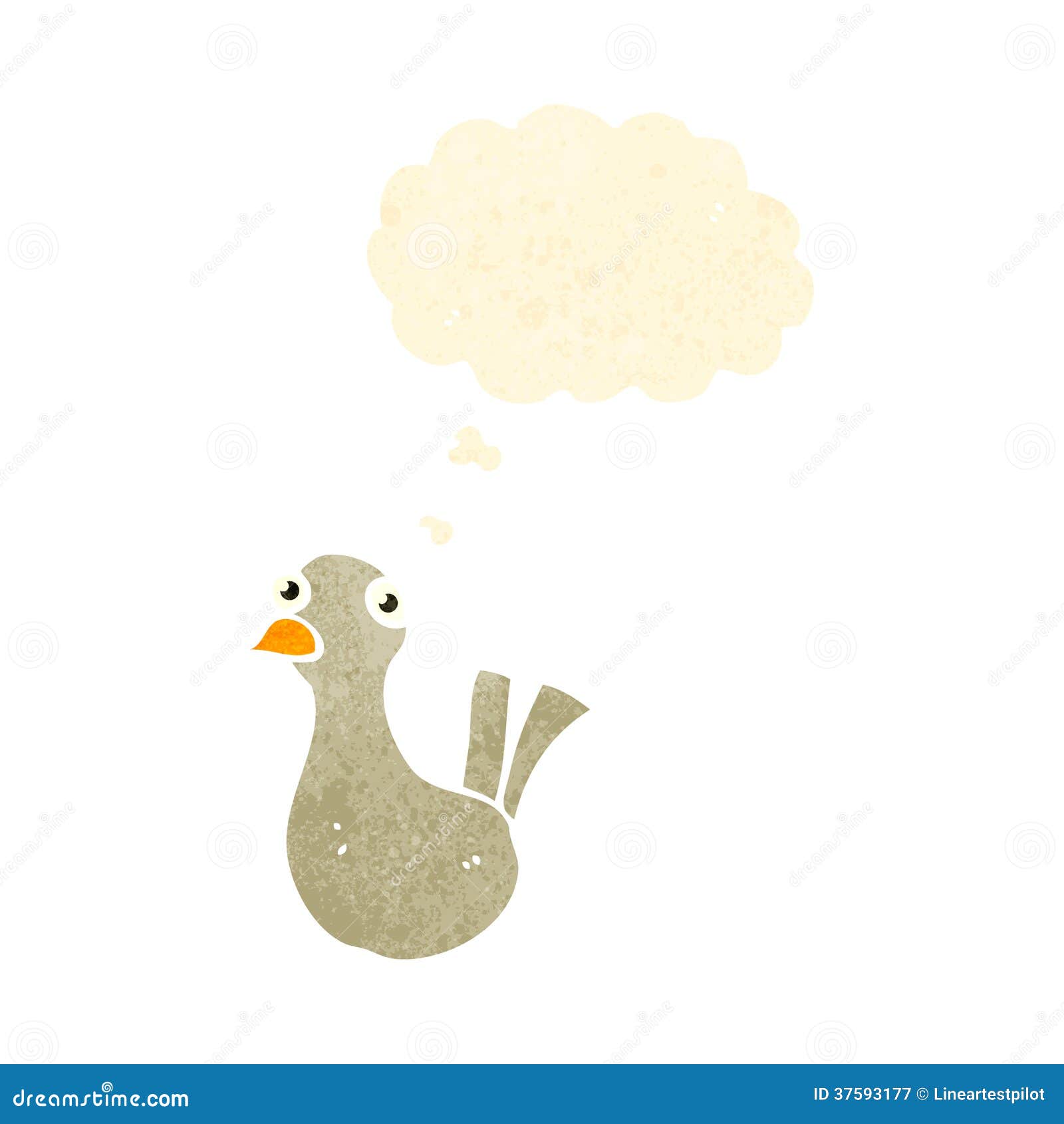 Retro cartoon bird stock vector. Illustration of painted - 37593177