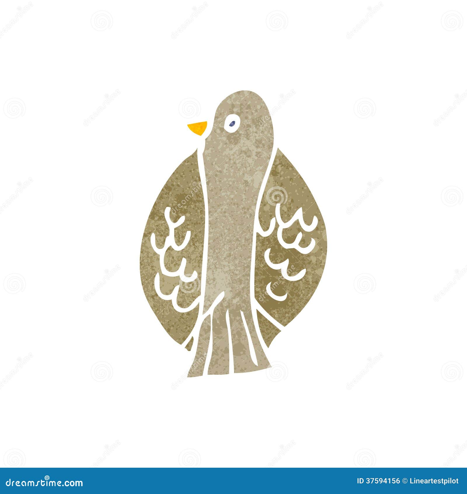 Retro cartoon bird stock vector. Illustration of traditional - 37594156